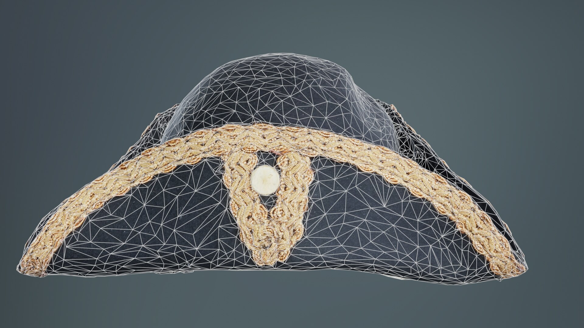 Triangle Hat Gold - 3D Model by Polygonal Miniatures