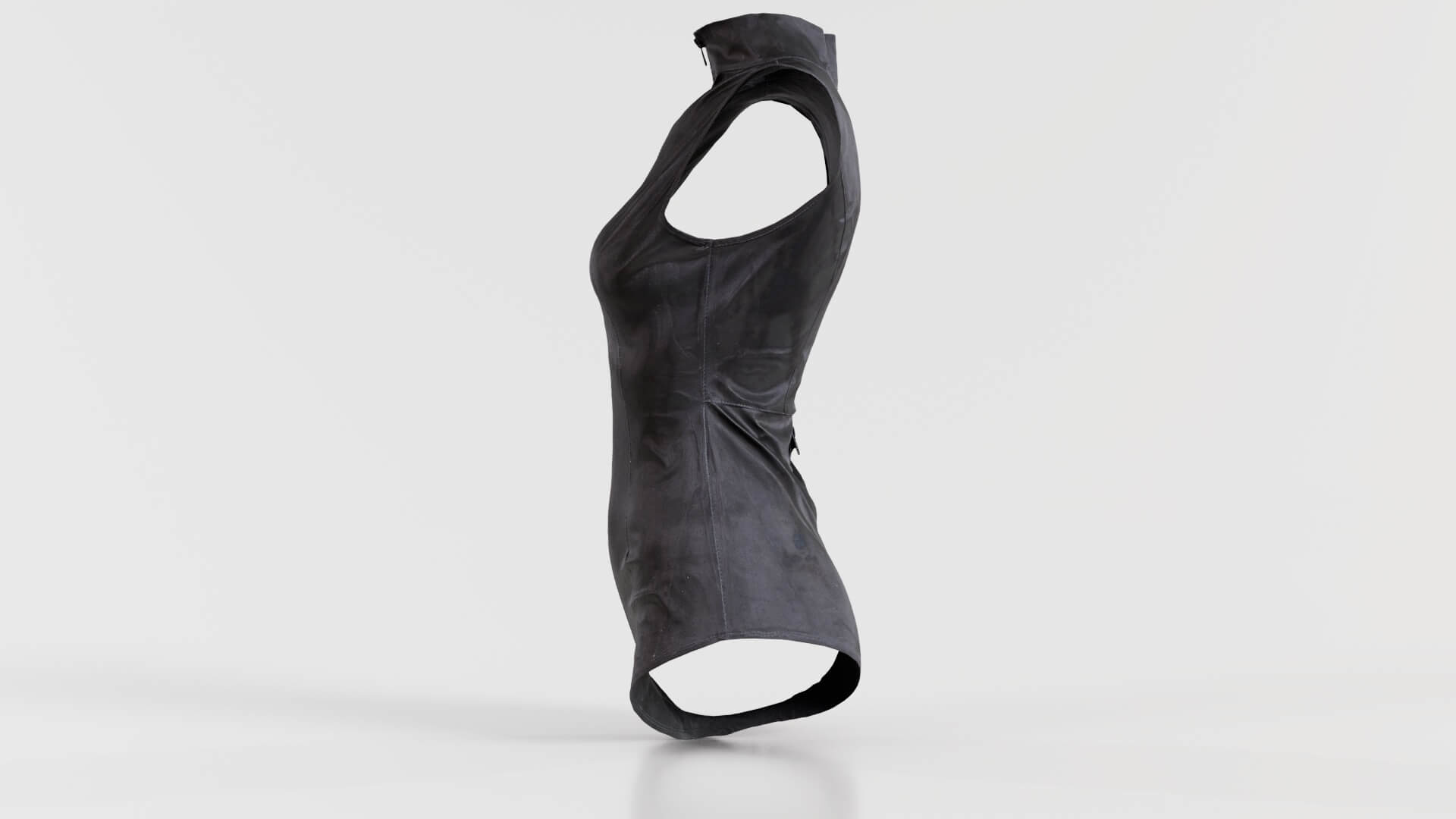 Triple Zipper Vinyl Bodysuit - 3D Model by Polygonal Miniatures