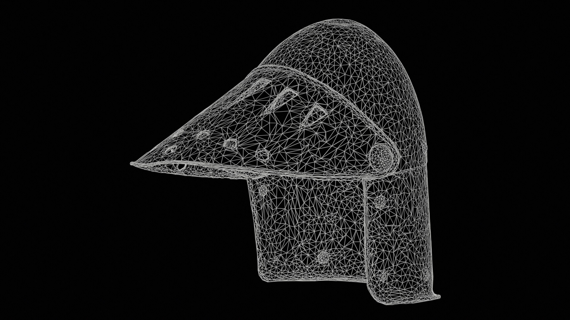 Visor Helmet Open - 3D Model by Polygonal Miniatures