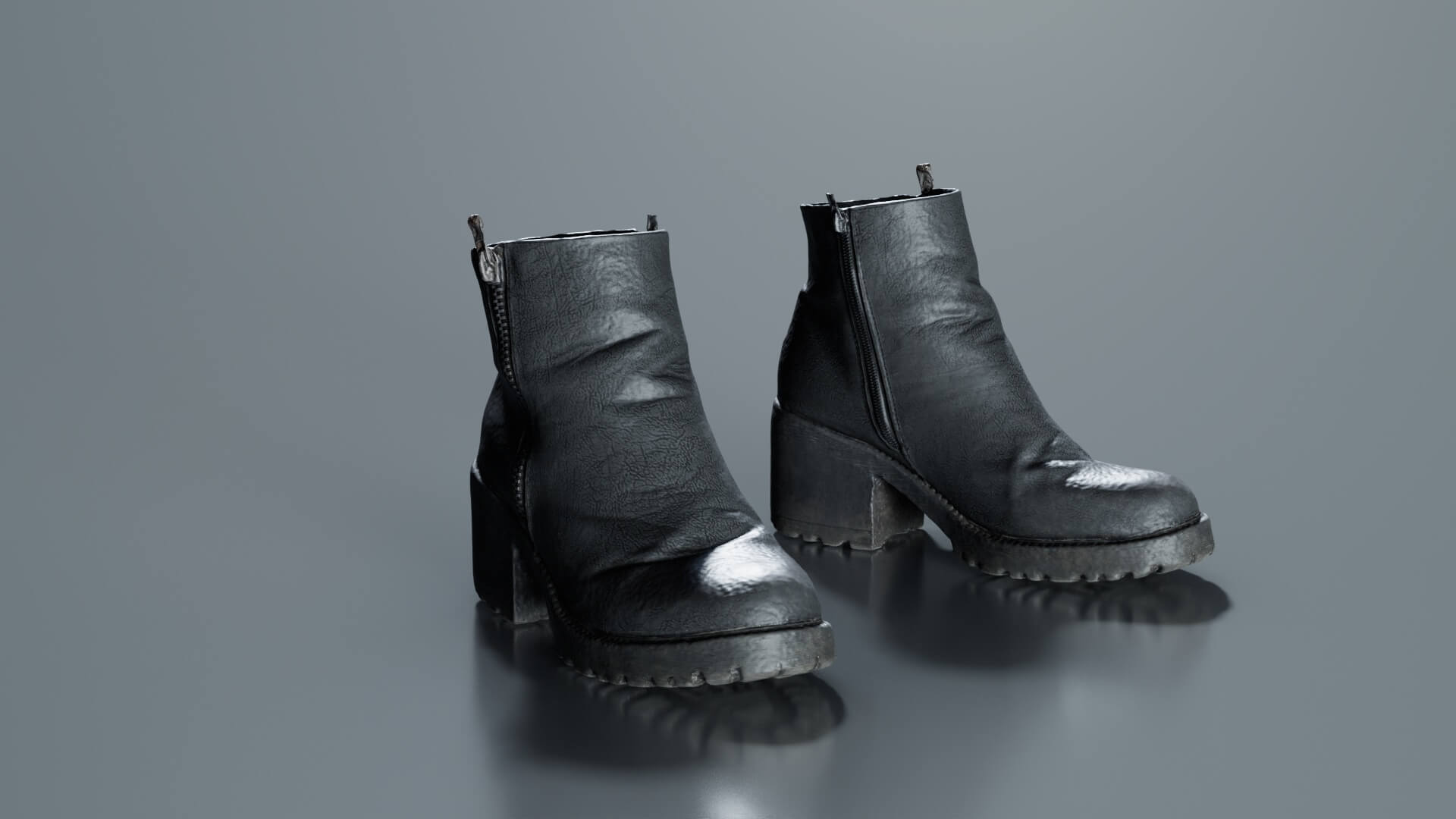 Walker Boots - 3D Model by Polygonal Miniatures