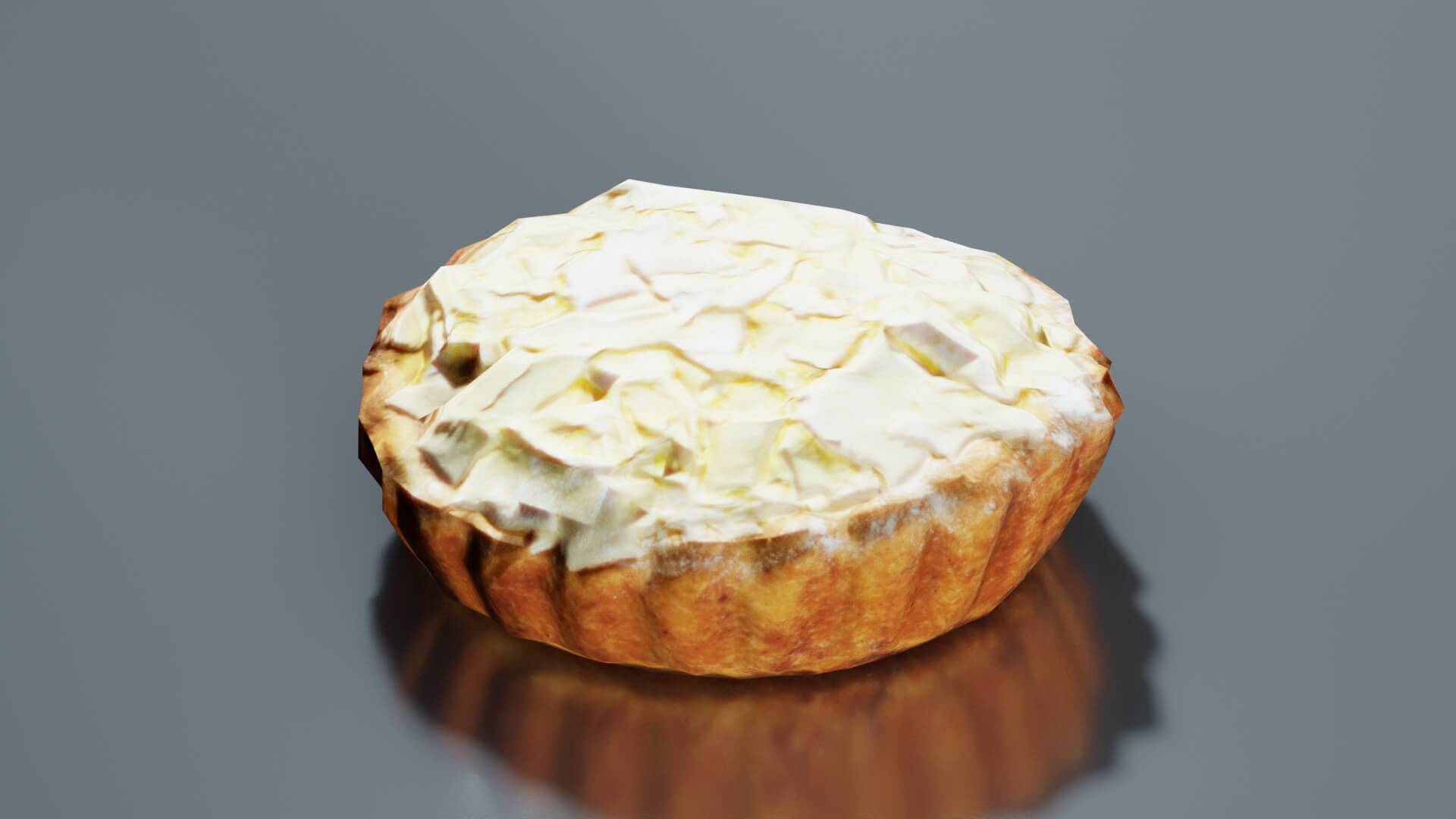 White Chocolate Flake Cake - 3D Model by Polygonal Miniatures