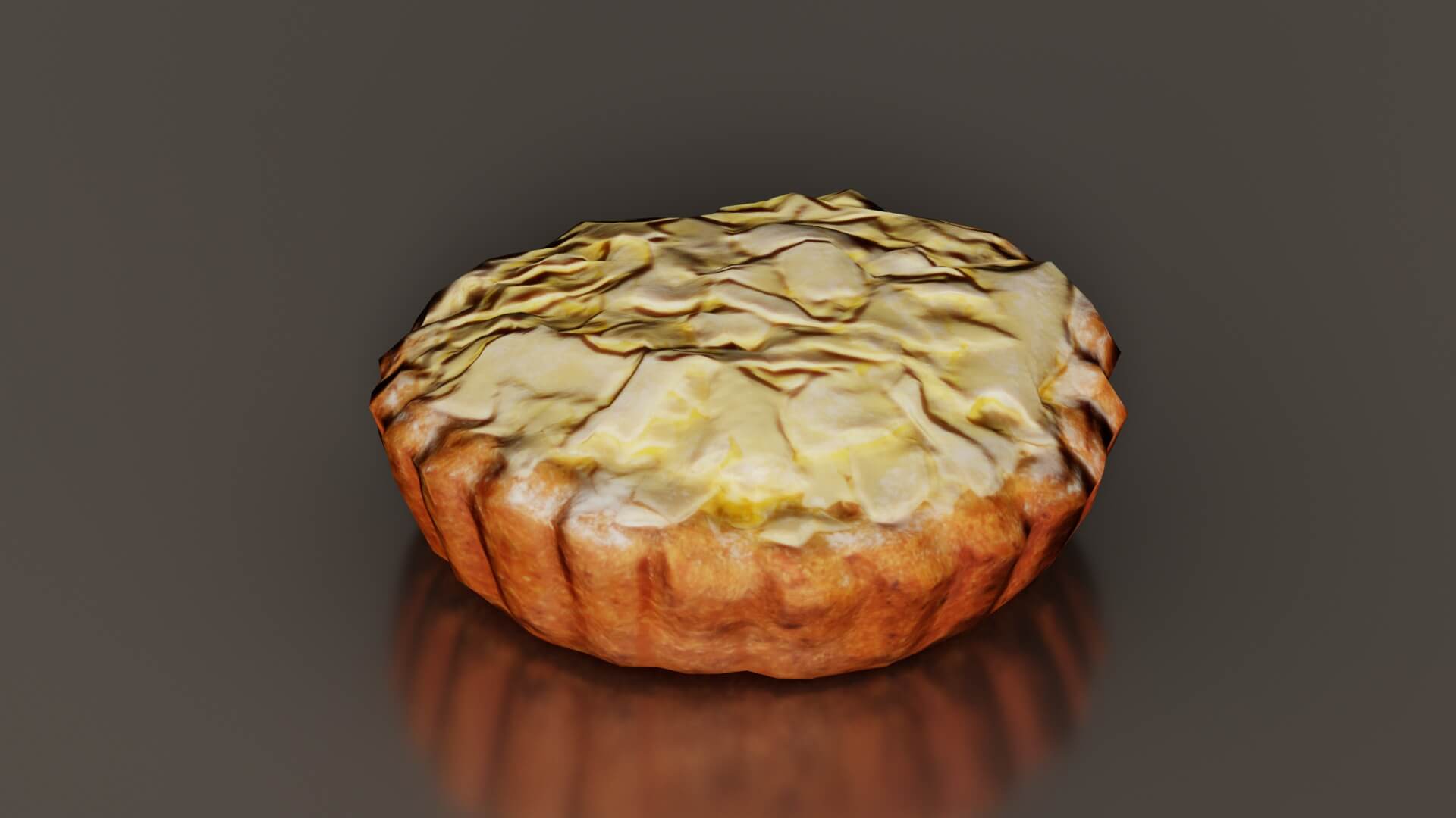 White Chocolate Flake Cake - 3D Model by Polygonal Miniatures