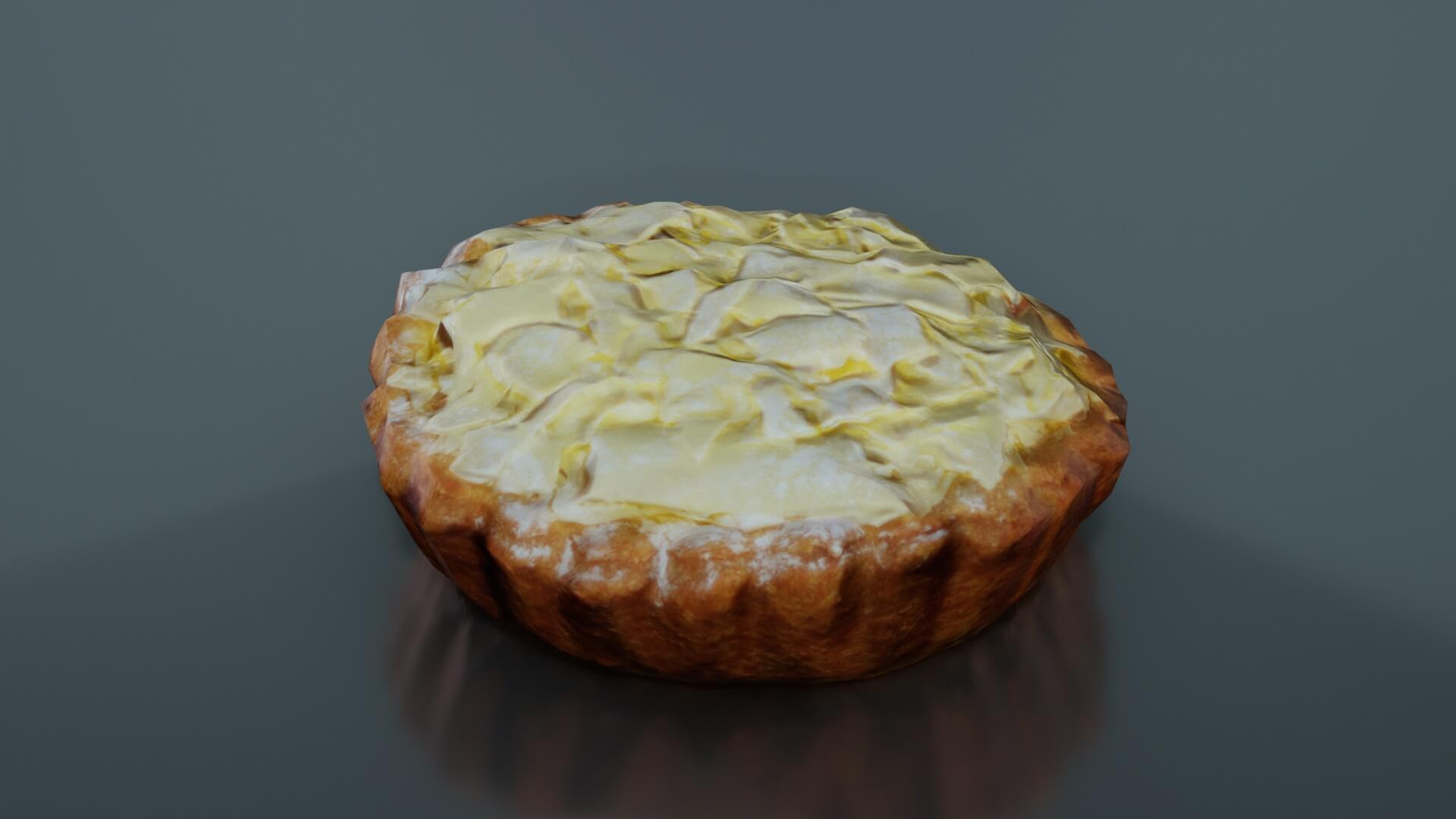 White Chocolate Flake Cake - 3D Model by Polygonal Miniatures