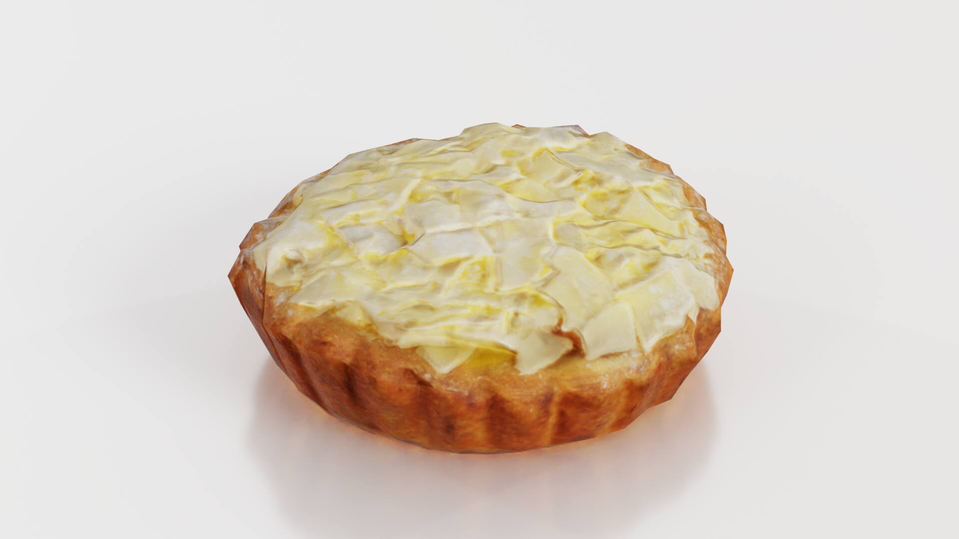 White Chocolate Flake Cake - 3D Model by Polygonal Miniatures