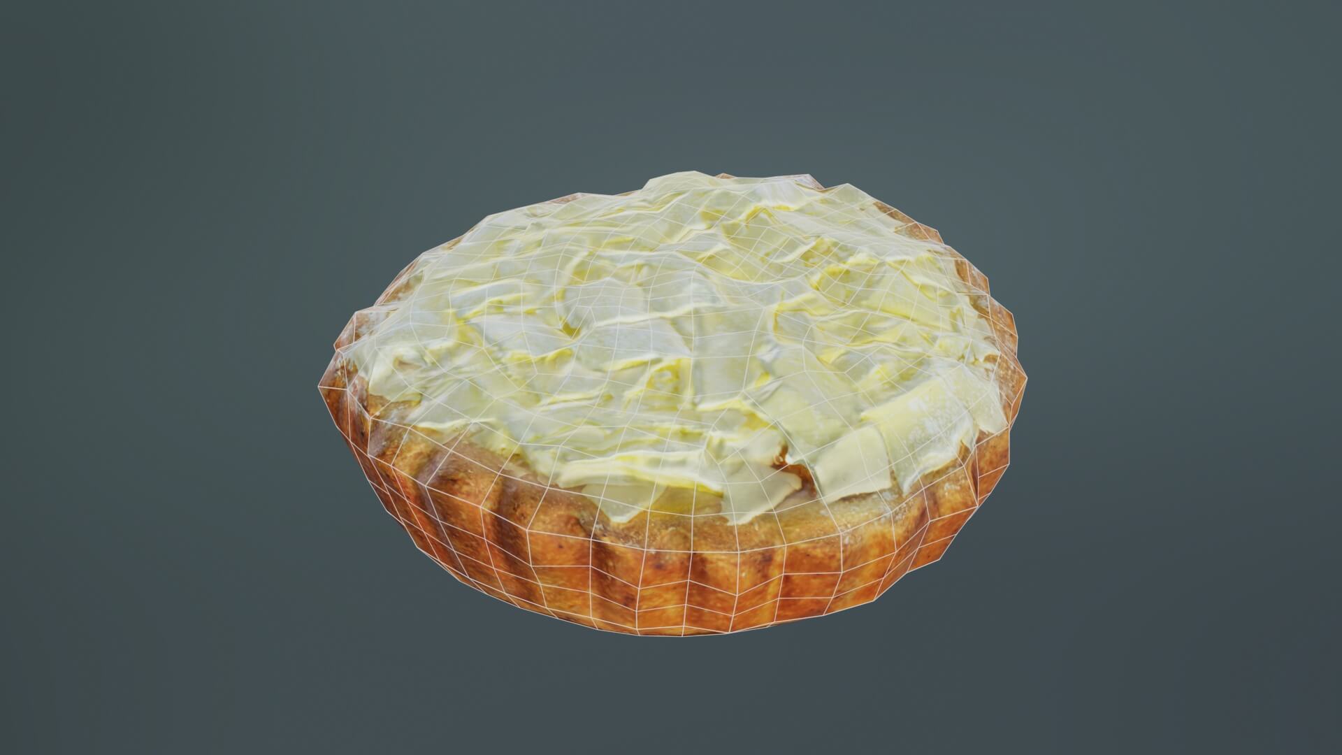 White Chocolate Flake Cake - 3D Model by Polygonal Miniatures