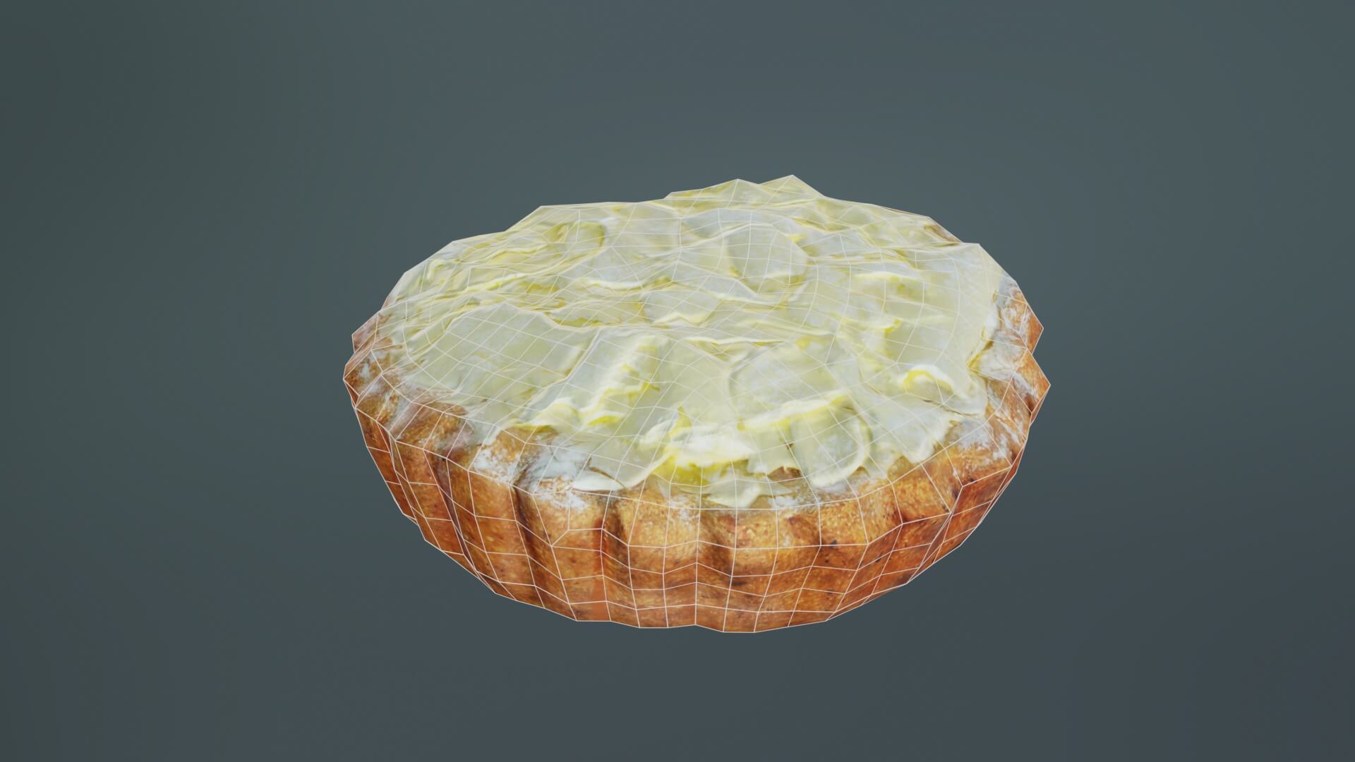 White Chocolate Flake Cake - 3D Model by Polygonal Miniatures
