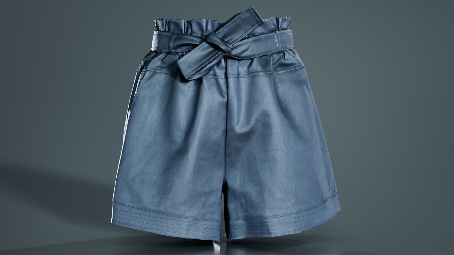 Wide Leather Short Belt - 3D Model by Polygonal Miniatures