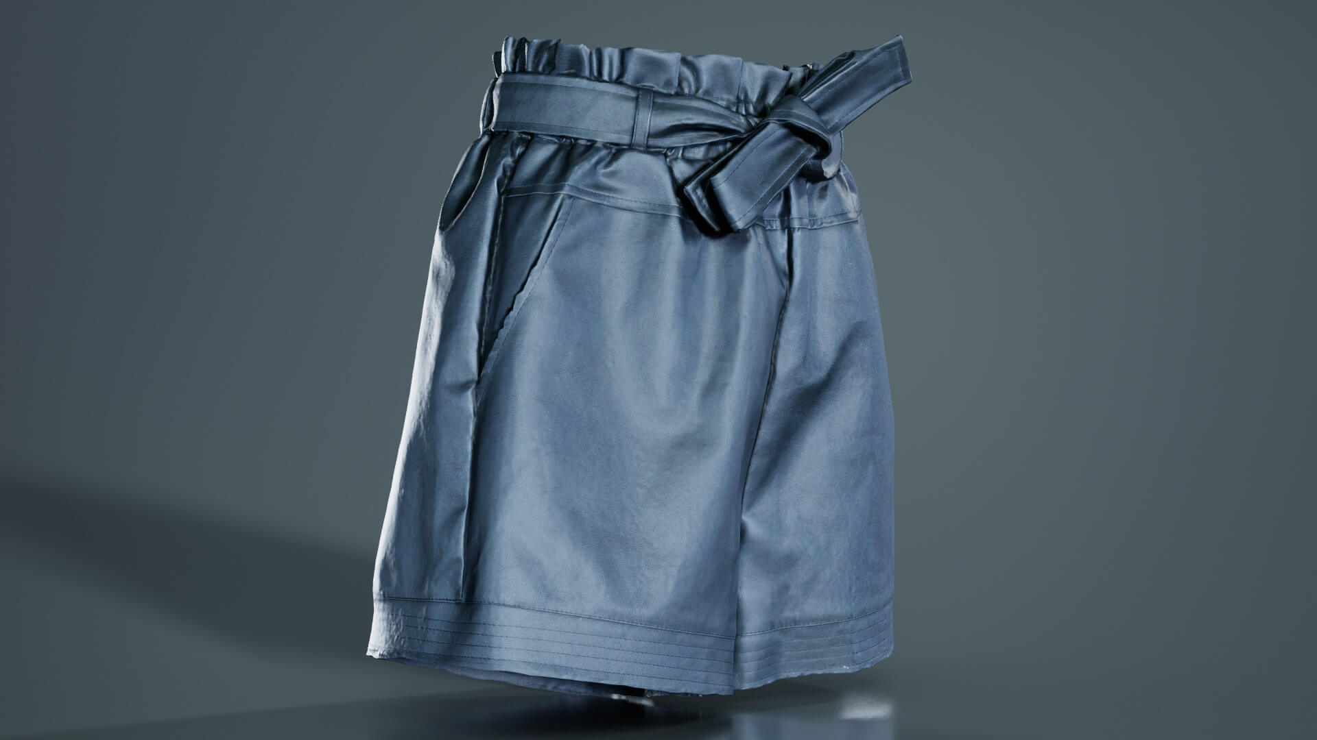 Wide Leather Short Belt - 3D Model by Polygonal Miniatures