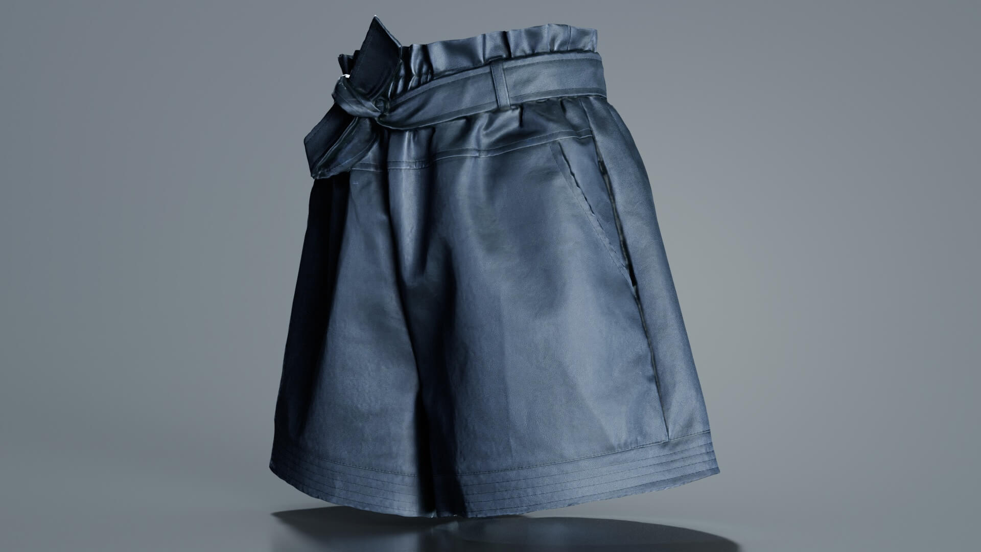 Wide Leather Short Belt - 3D Model by Polygonal Miniatures