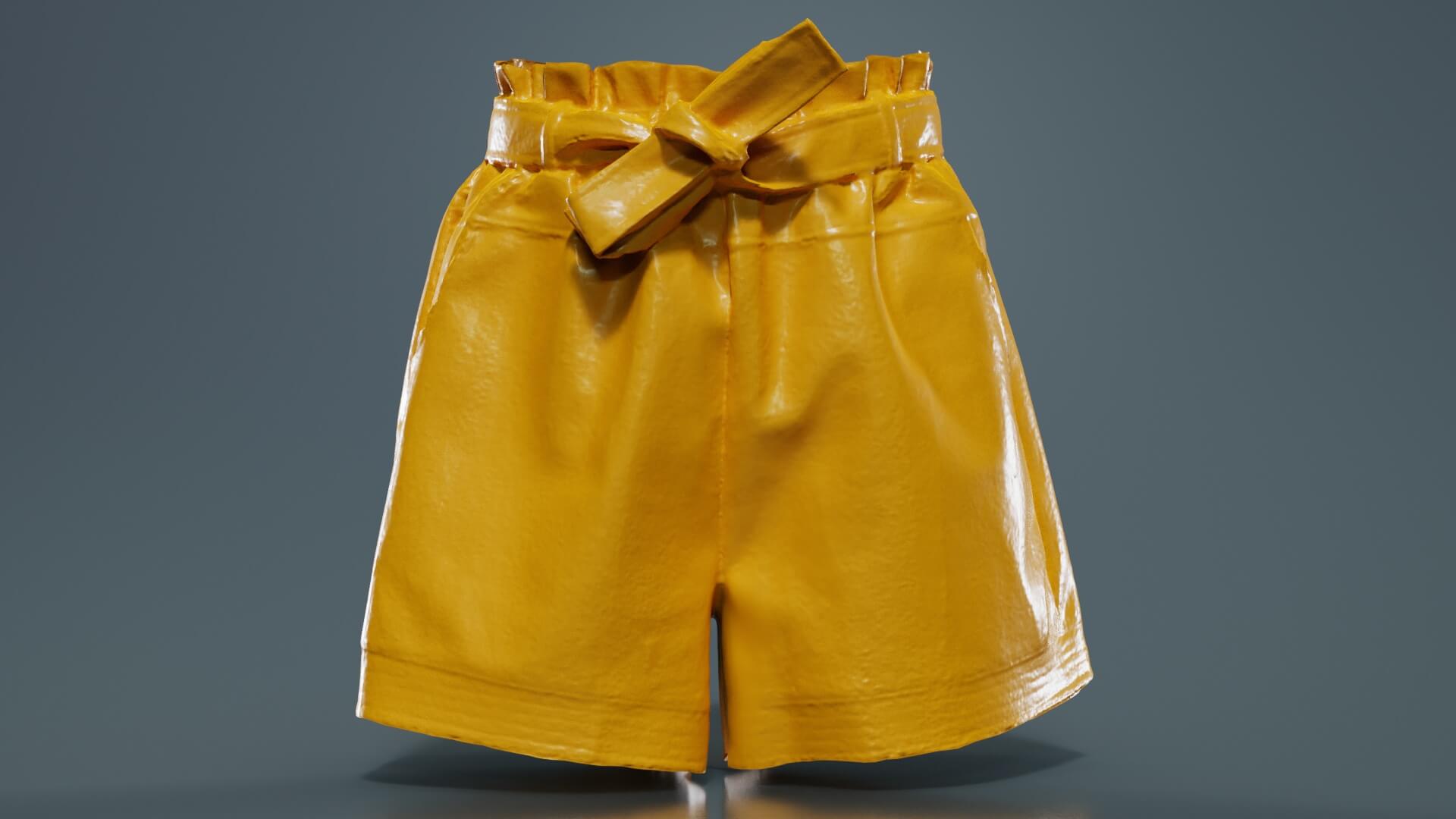 Wide Leather Short Belt - 3D Model by Polygonal Miniatures