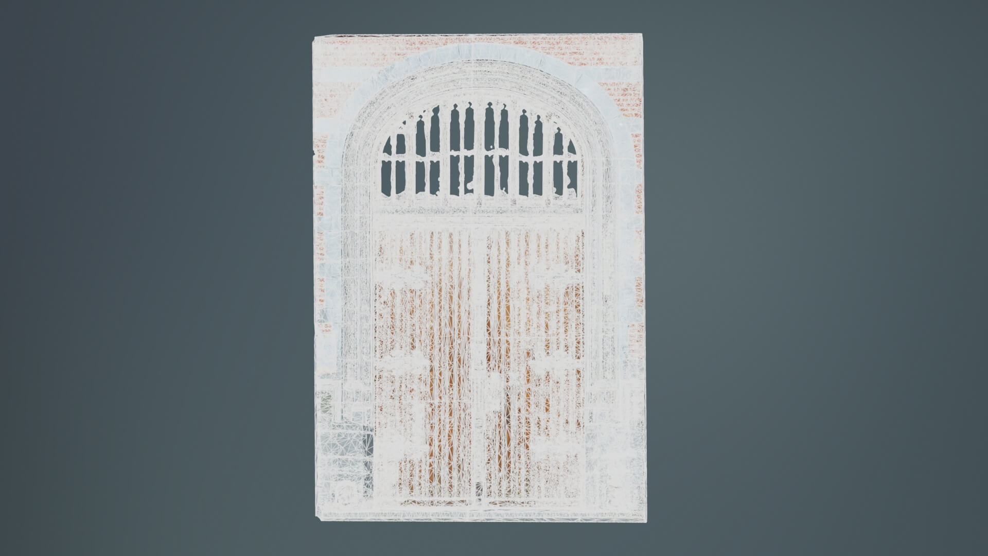 Wooden Door Hinged - 3D Model by Polygonal Miniatures