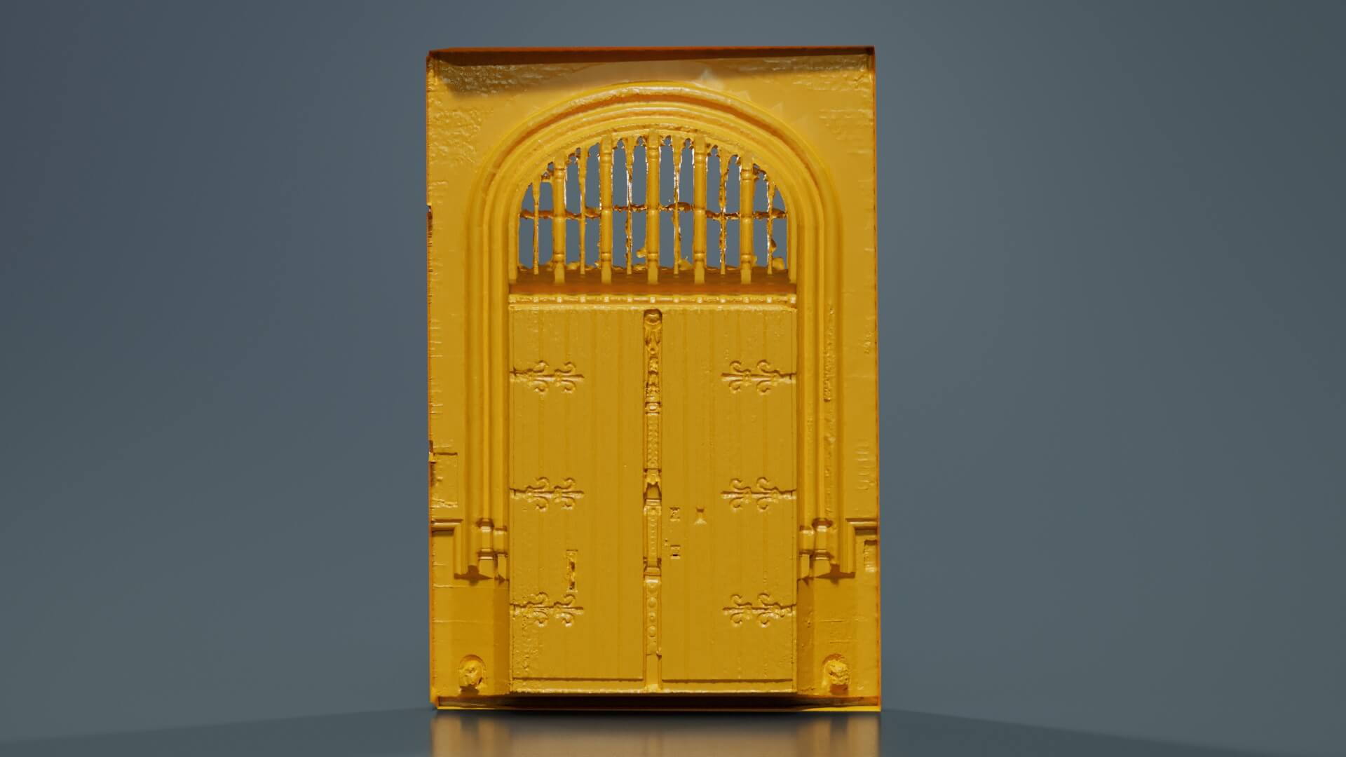 Wooden Door Hinged - 3D Model by Polygonal Miniatures