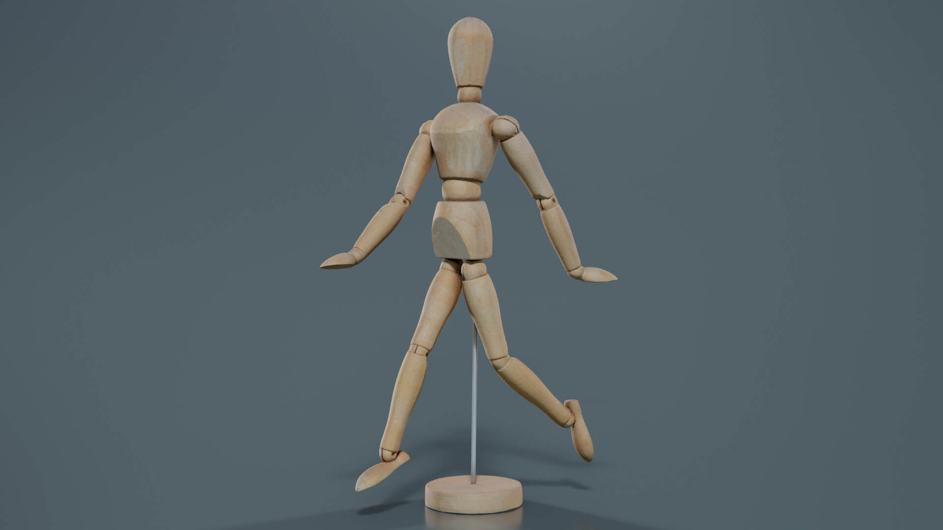 Wooden Mannequin Pose 02 - 3D Model by Polygonal Miniatures