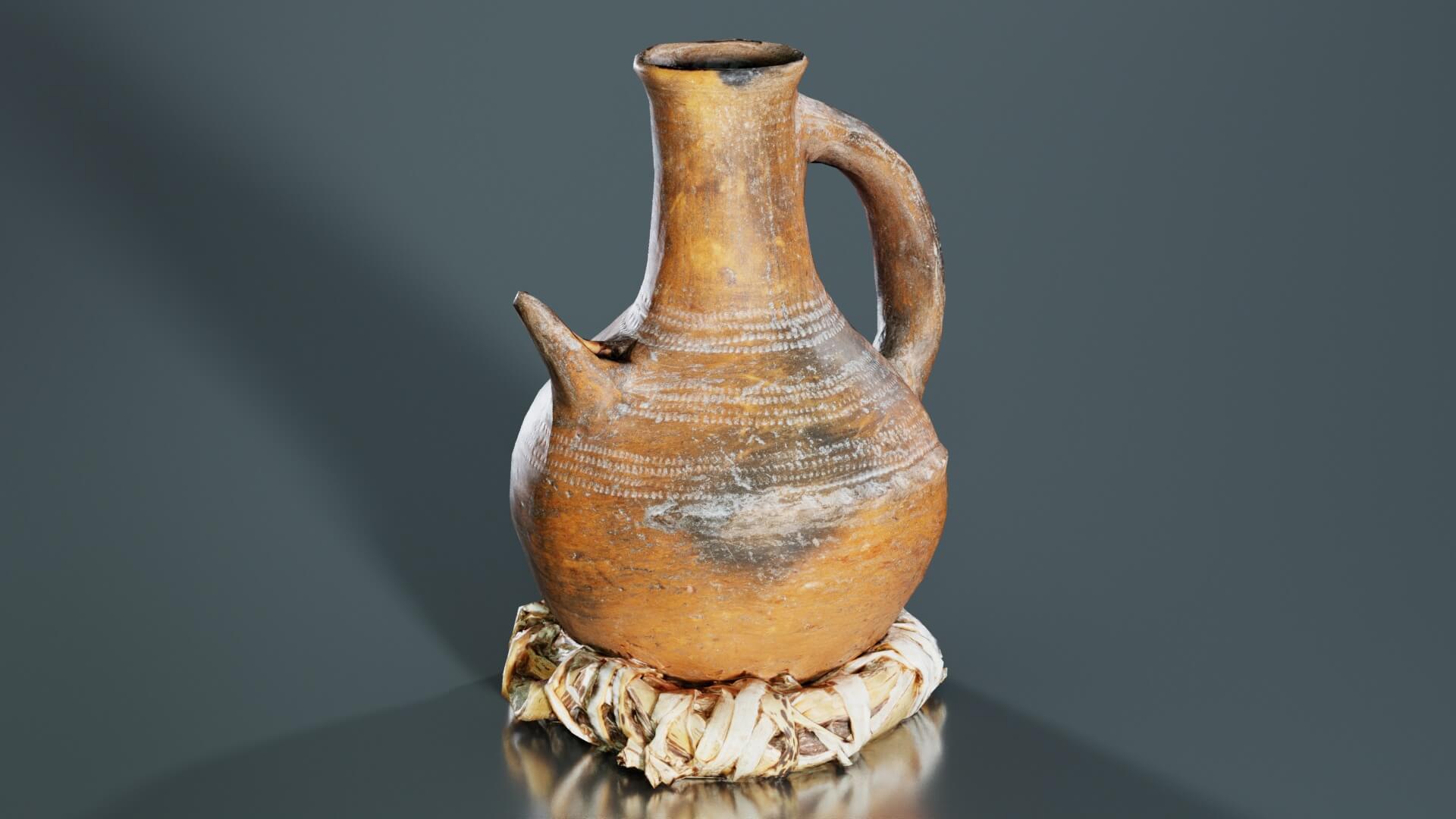 Wooden Pitcher - 3D Model by Polygonal Miniatures