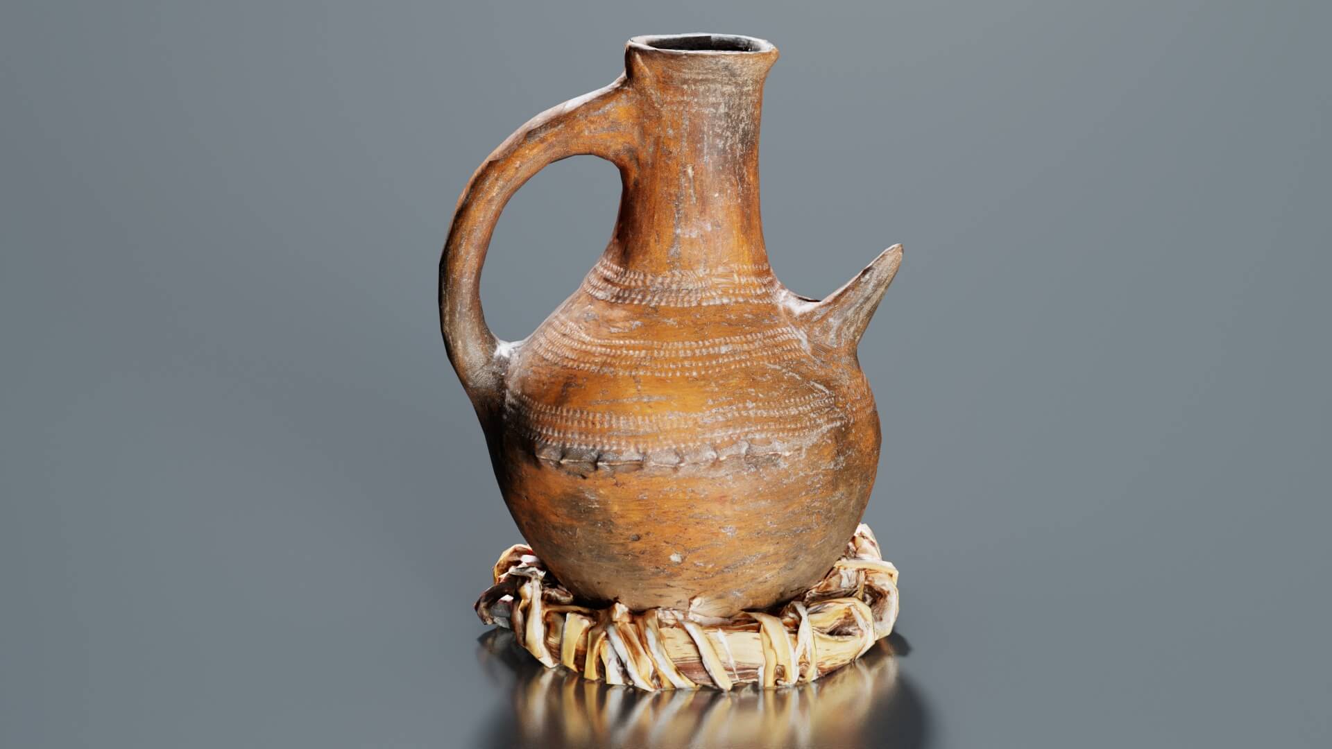 Wooden Pitcher - 3D Model by Polygonal Miniatures