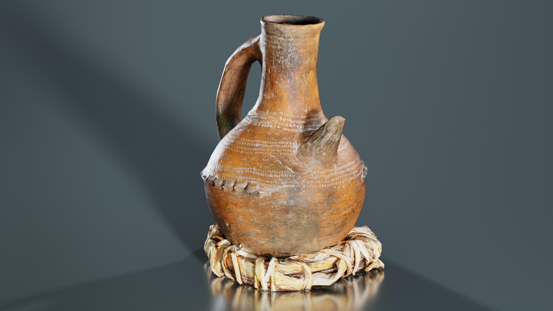 Wooden Pitcher - 3D Model by Polygonal Miniatures