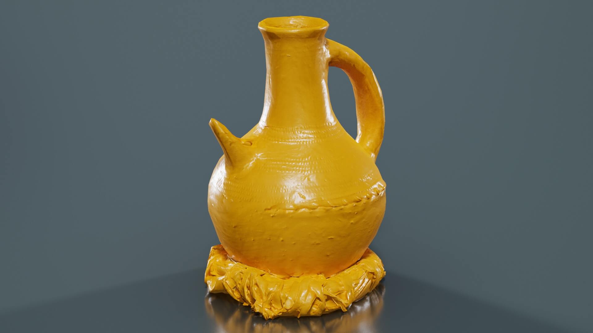 Wooden Pitcher - 3D Model by Polygonal Miniatures