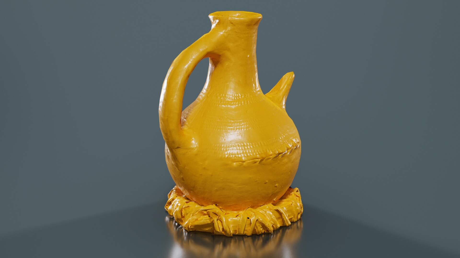 Wooden Pitcher - 3D Model by Polygonal Miniatures