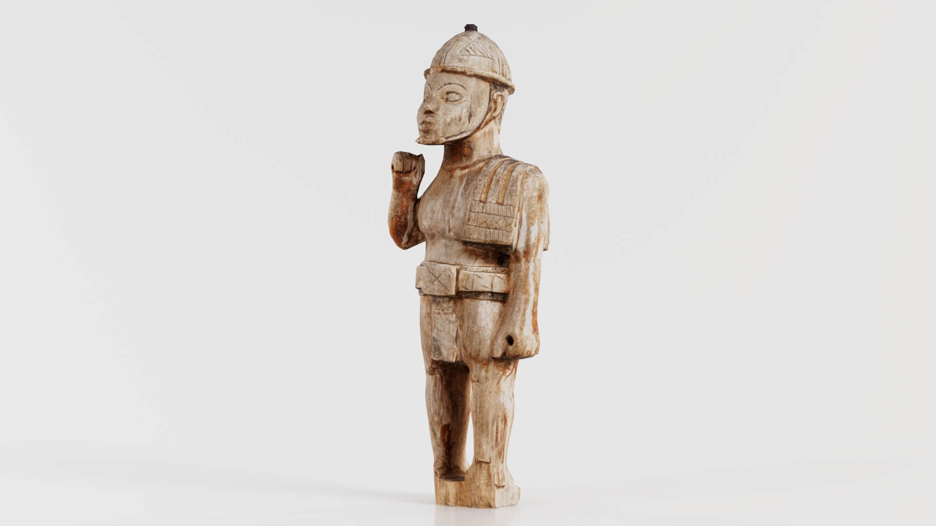 Wooden Soldier Wood Carved - 3D Model by Polygonal Miniatures