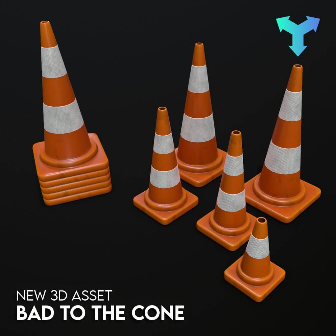 Traffic Cone 01 - 3D Model by PolyMode