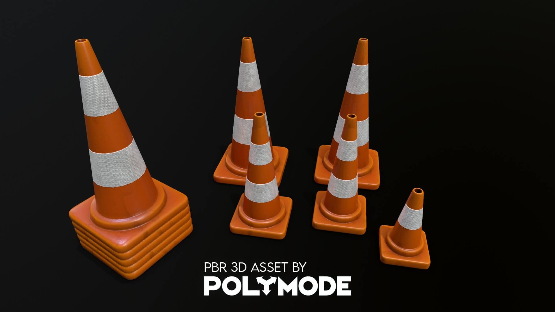 Traffic Cone 01 - 3D Model by PolyMode
