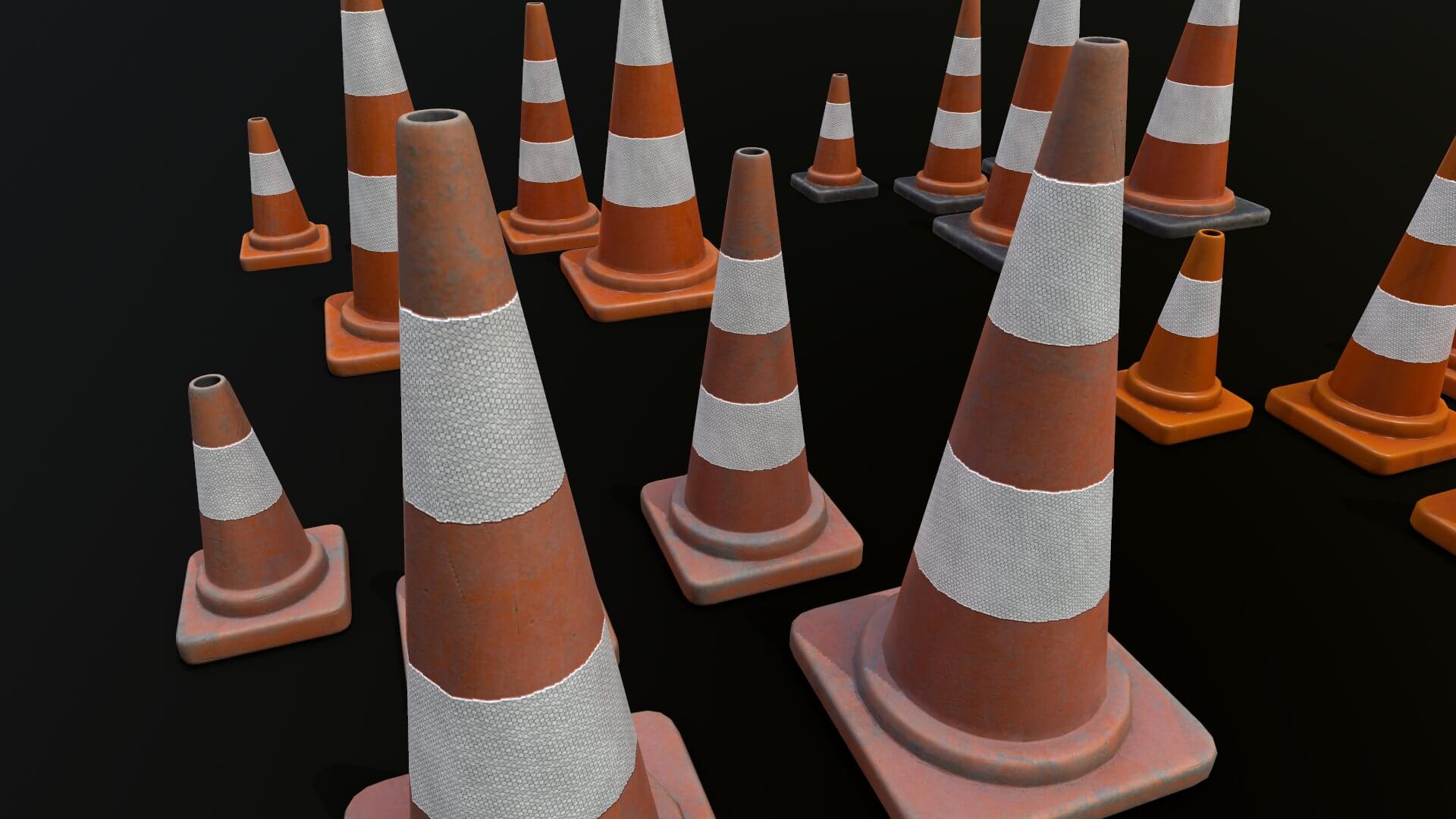 Traffic Cone 01 - 3D Model by PolyMode