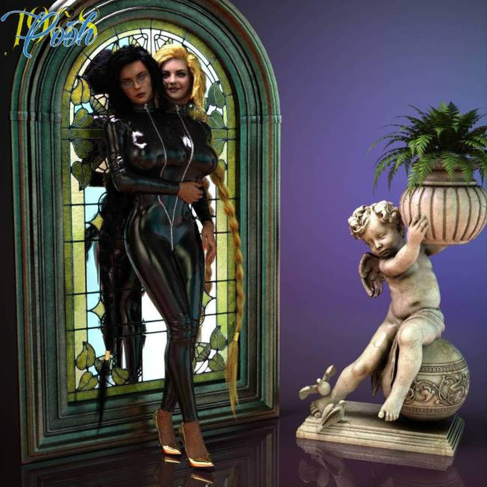 Nadia and Masha - 132 3D Render, Digital Art by pooh68