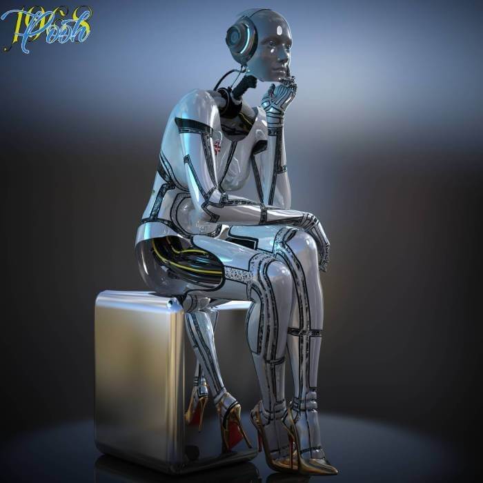 Robot 3D Render, Digital Art by pooh68