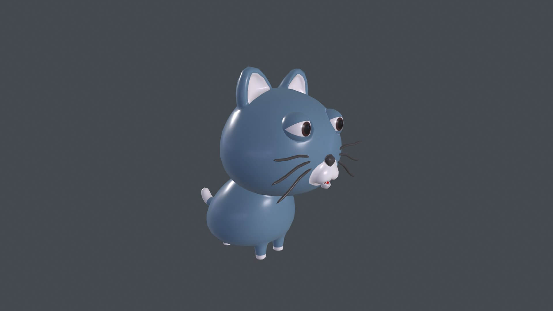 Cat Cartoon 3d rig by poornacgartist