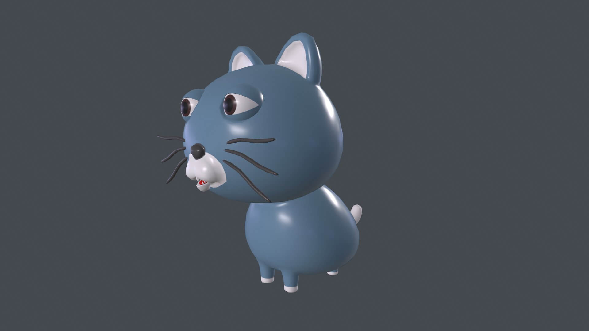 Cat Cartoon 3d rig by poornacgartist