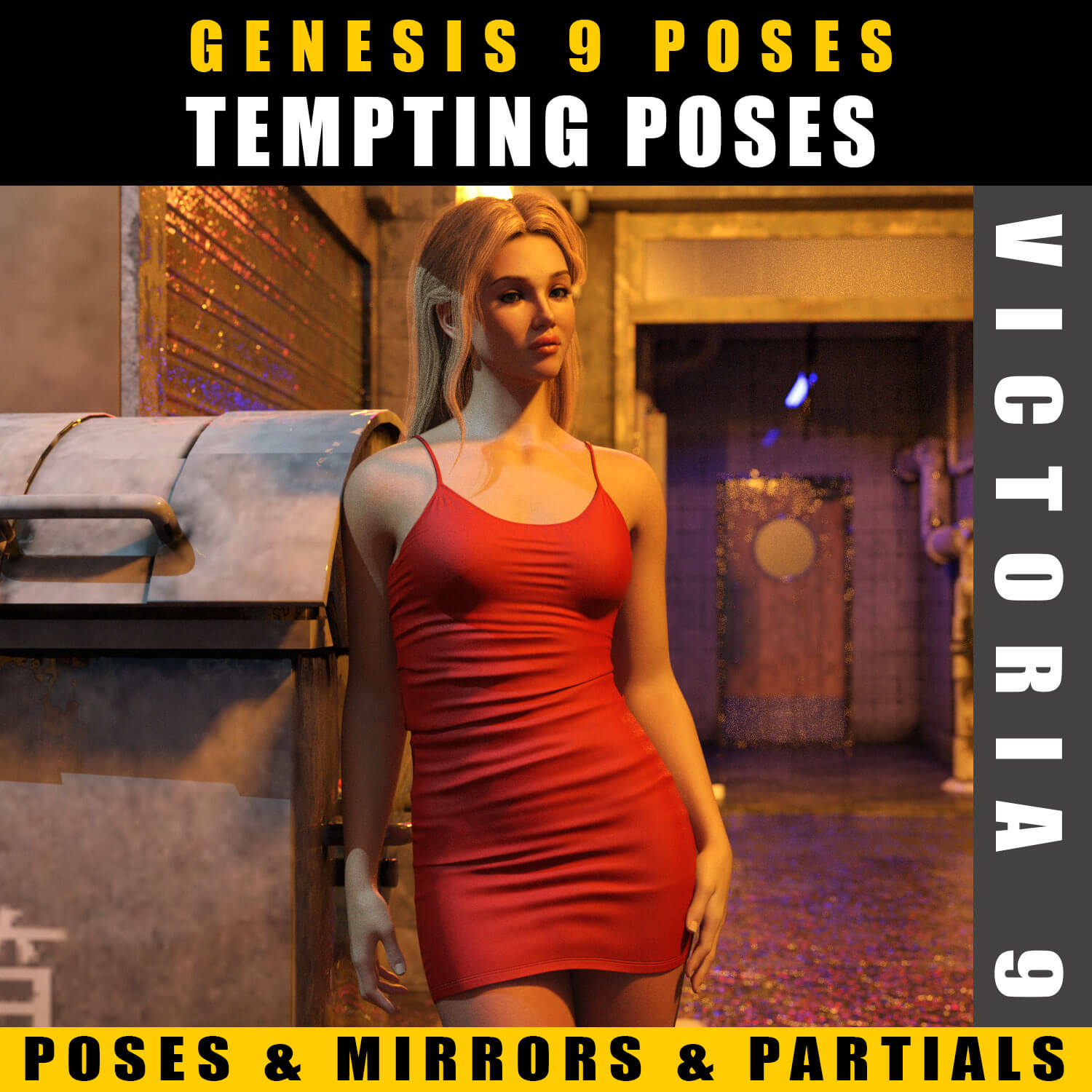 Tempting V9 Poses, mirrors and partials - Daz Content by Pose Company