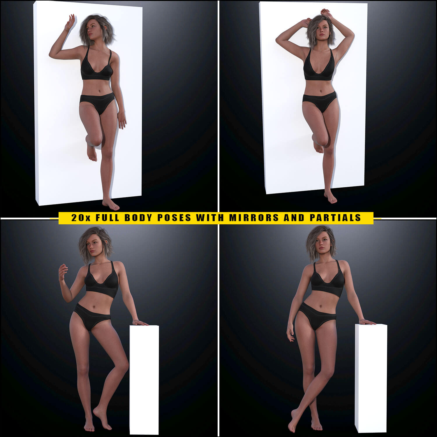 Tempting V9 Poses, mirrors and partials - Daz Content by Pose Company