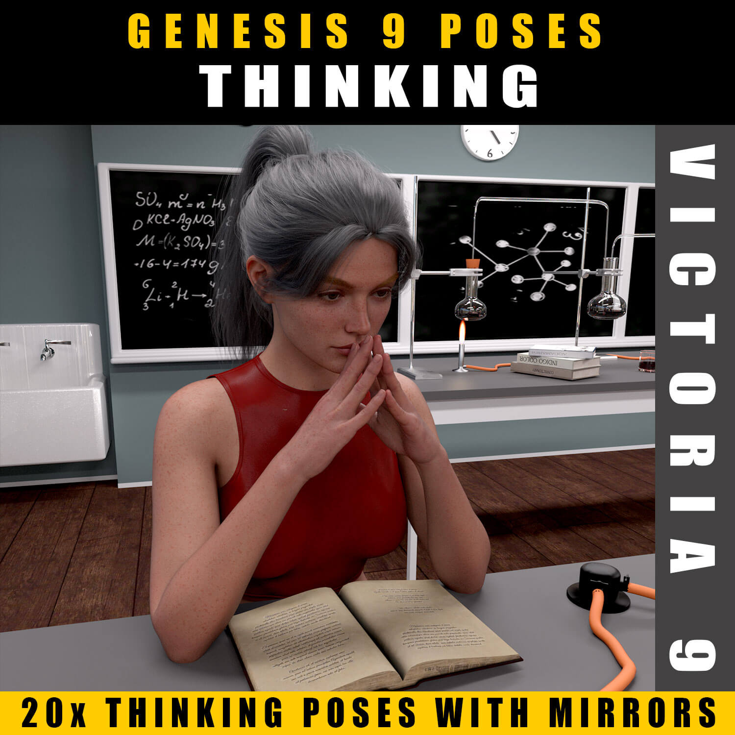 Thinking Poses V9 - Daz Content by Pose Company