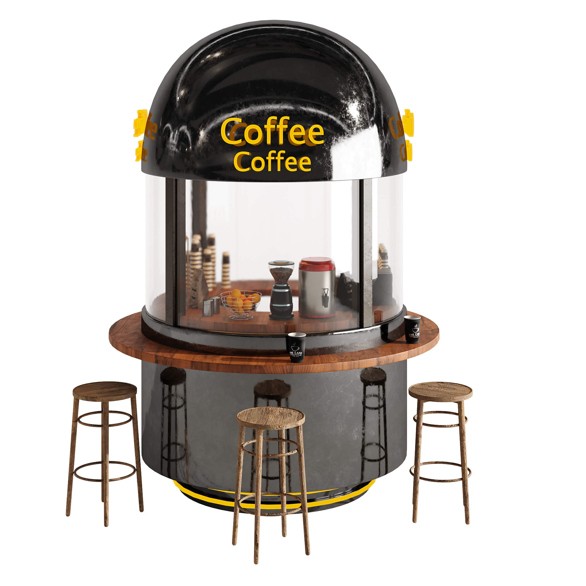 Coffee Shop Set 1 - 3D Model by ppplux8