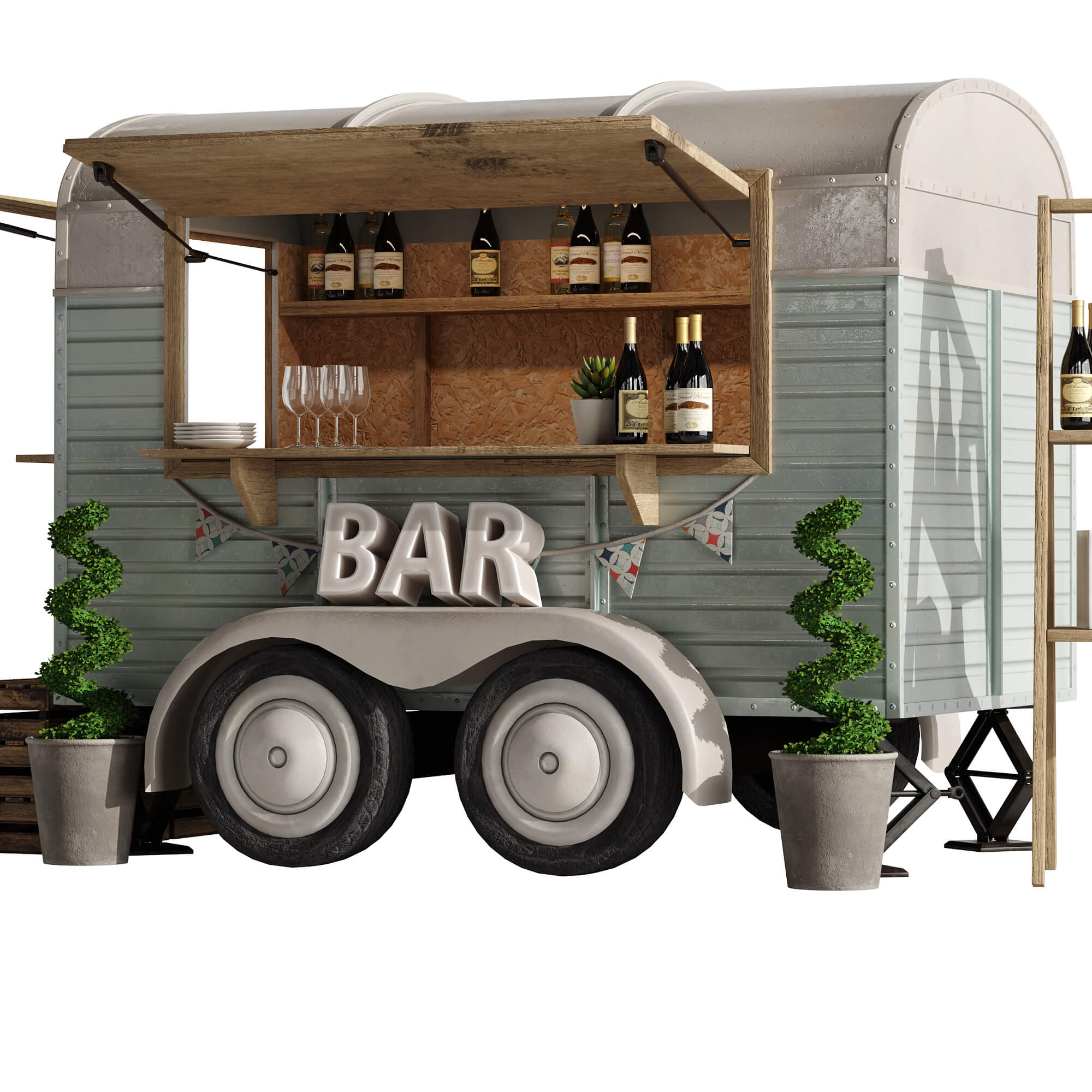 Food Truck Bar Set 3 - 3D Model by ppplux8