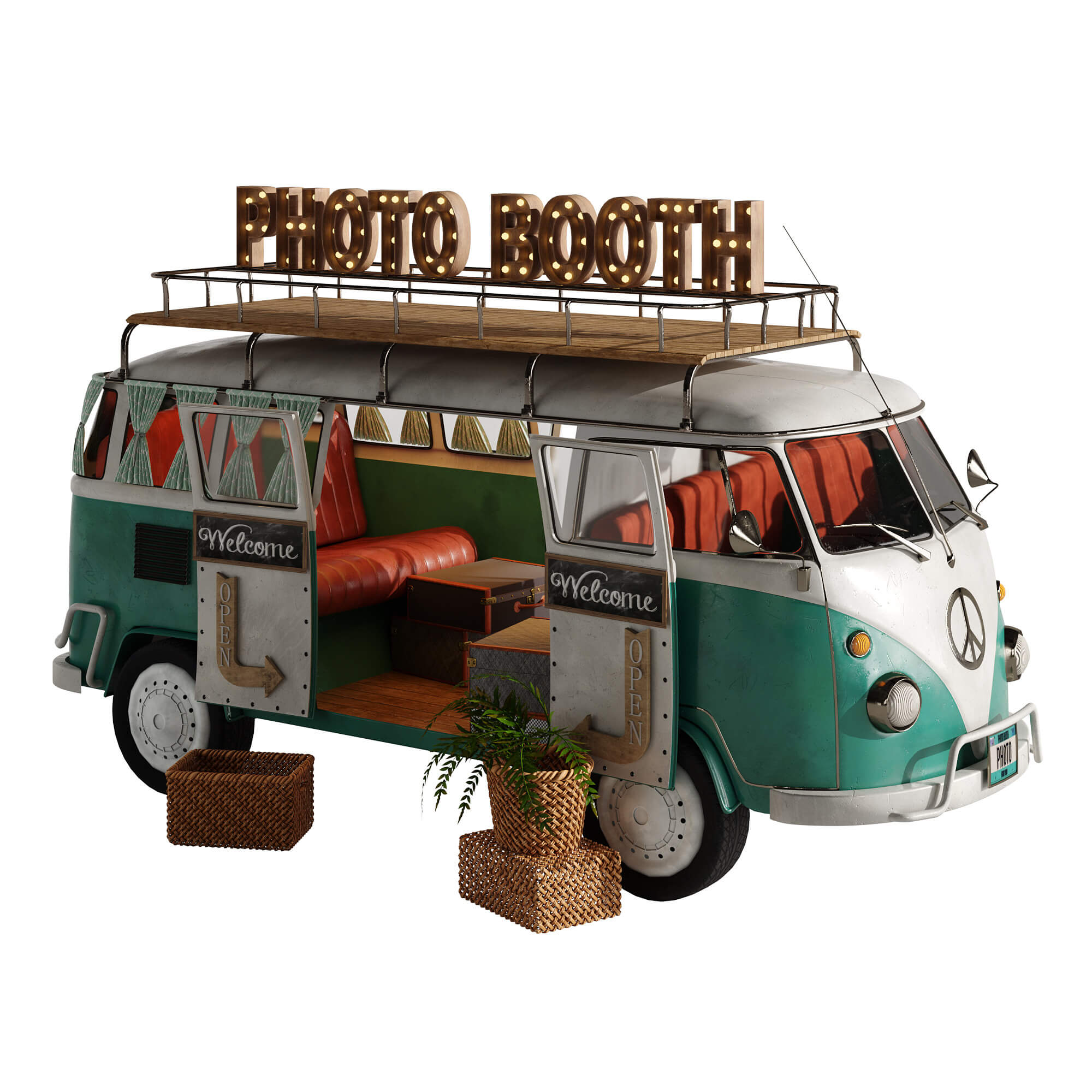 Food Truck Photo Booth Set 1 - 3D Model by ppplux8