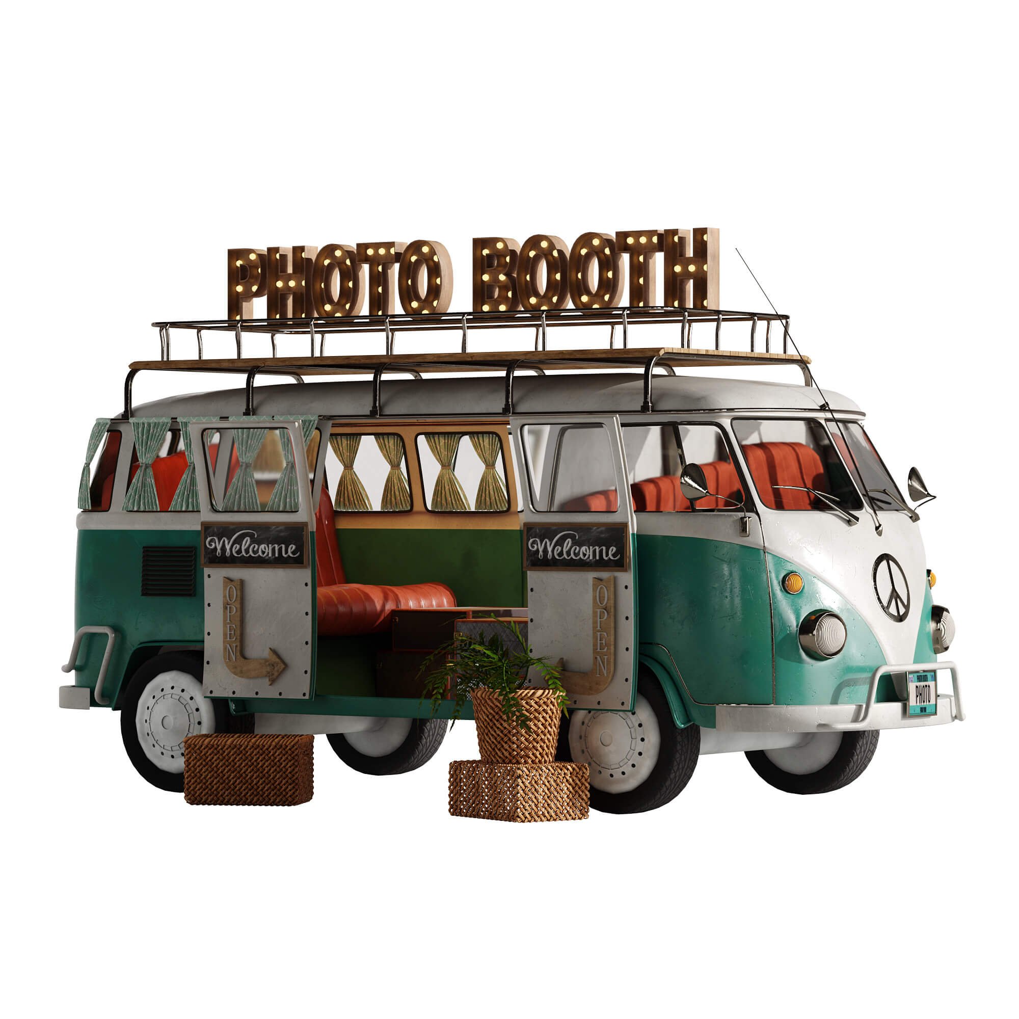 Food Truck Photo Booth Set 1 - 3D Model by ppplux8