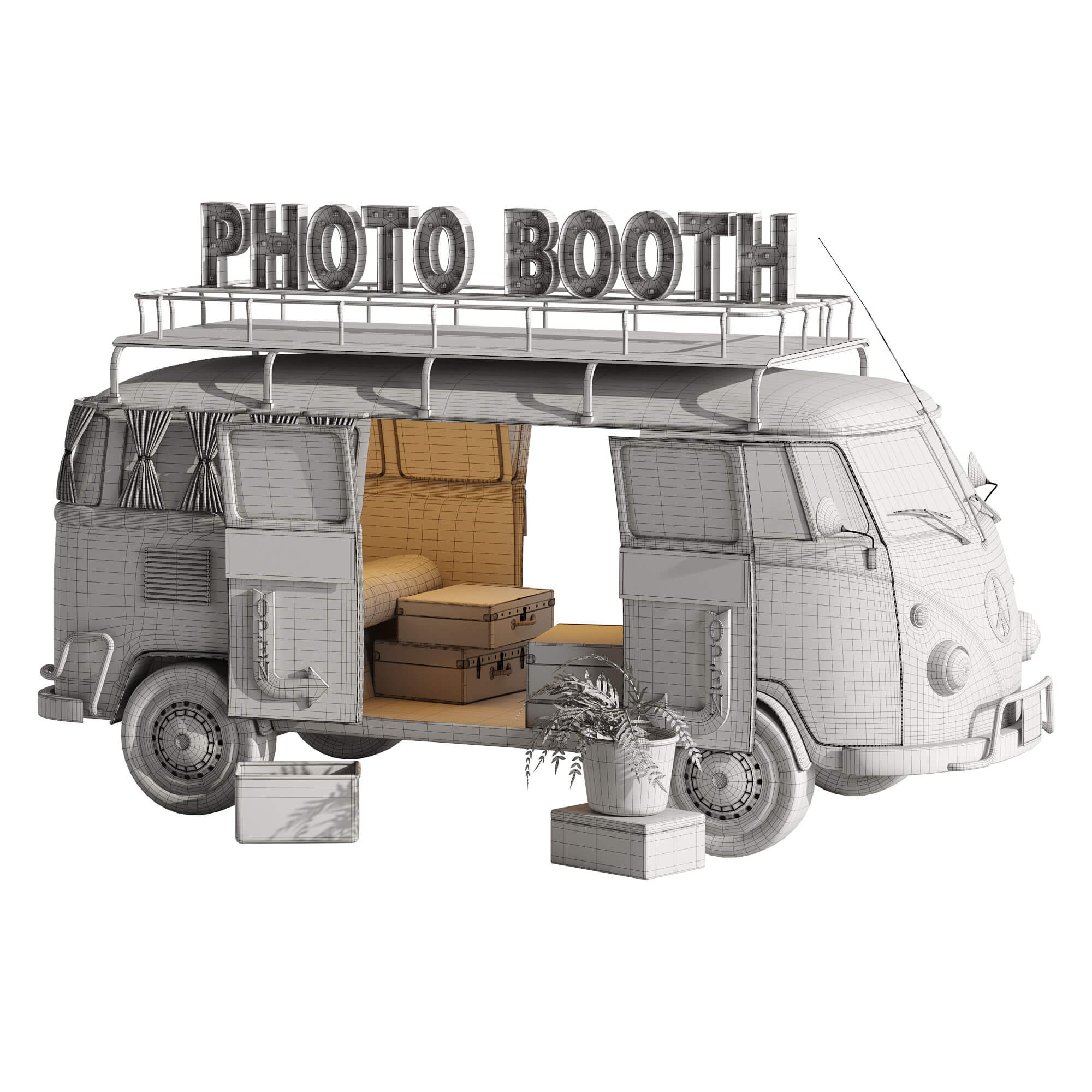 Food Truck Photo Booth Set 1 - 3D Model by ppplux8