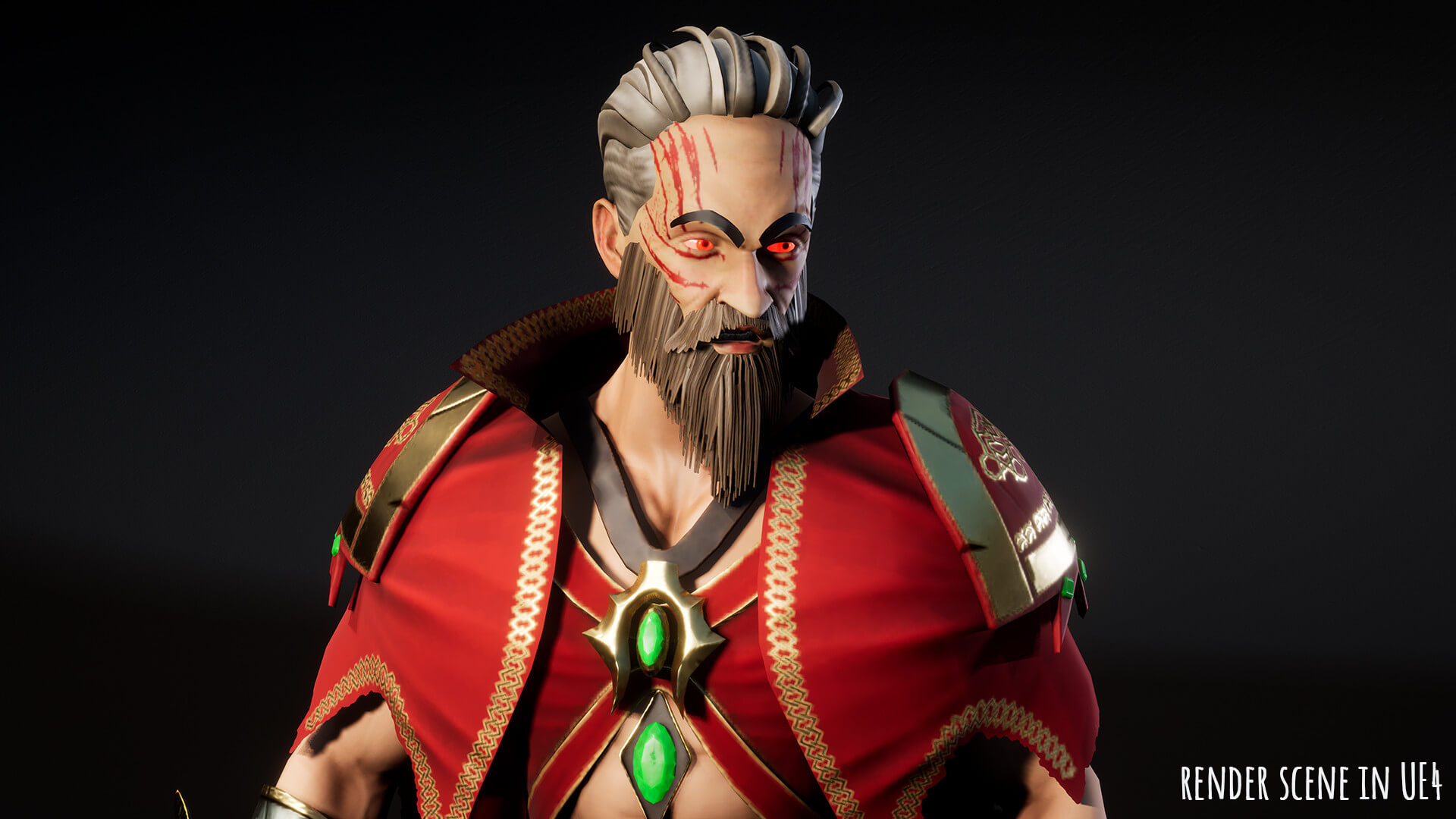 Male Wizard Red Low Poly 3D Model by ppplux8