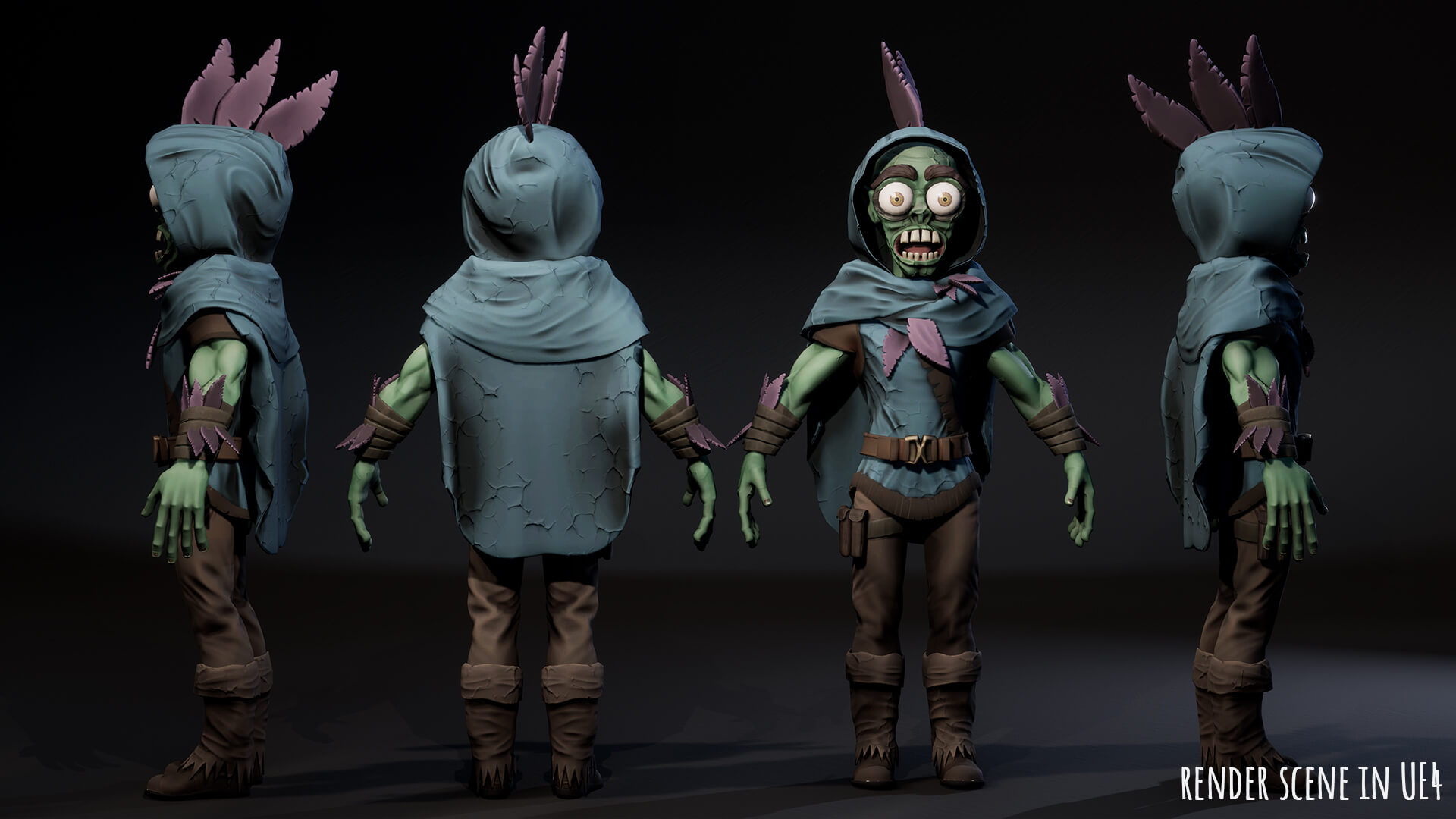 Male Zombie 1 Character UE4 - 3D Model by ppplux8