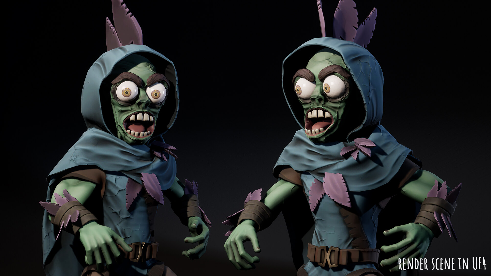 Male Zombie 1 Character UE4 - 3D Model by ppplux8