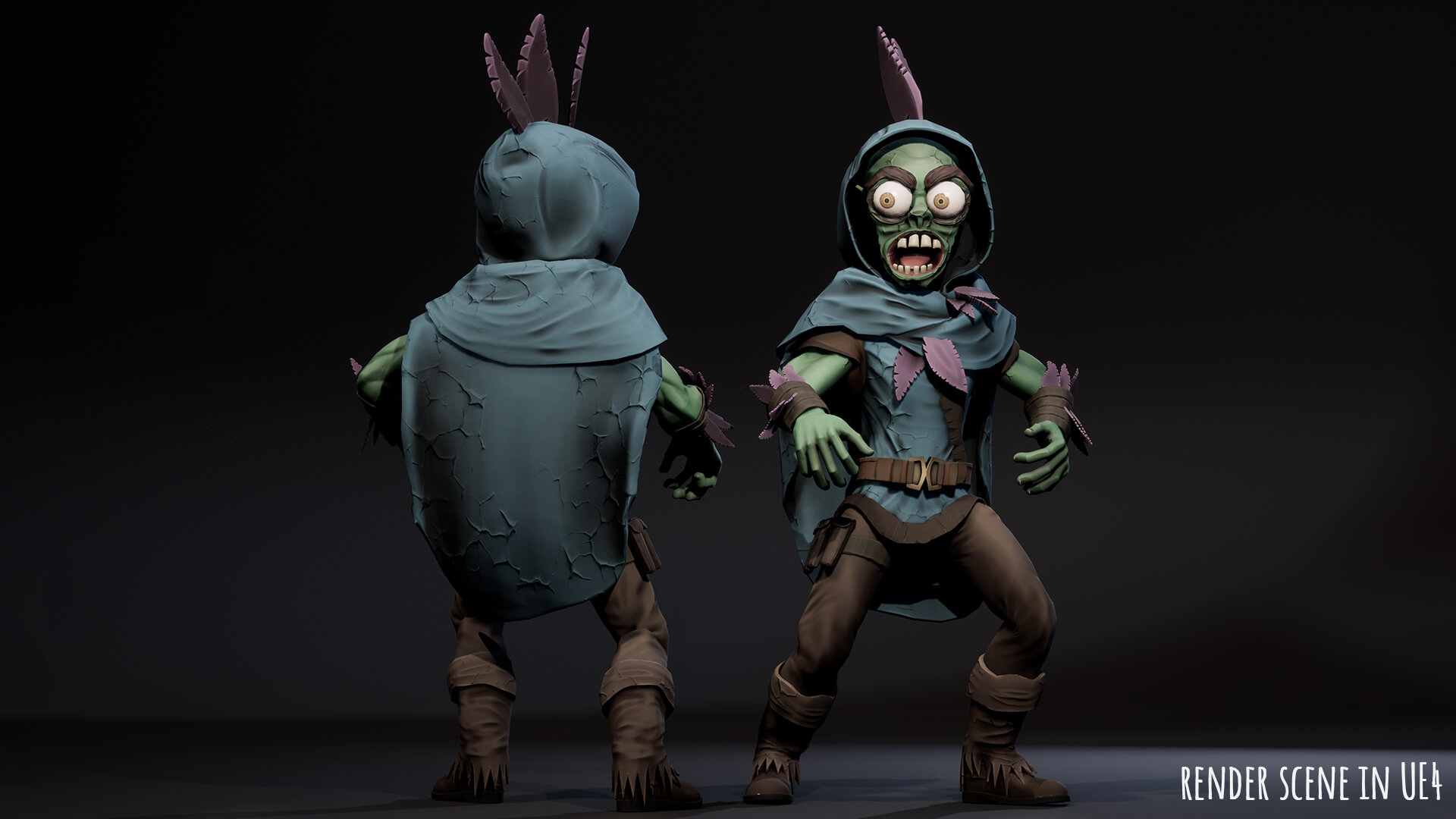 Male Zombie 1 Character UE4 - 3D Model by ppplux8