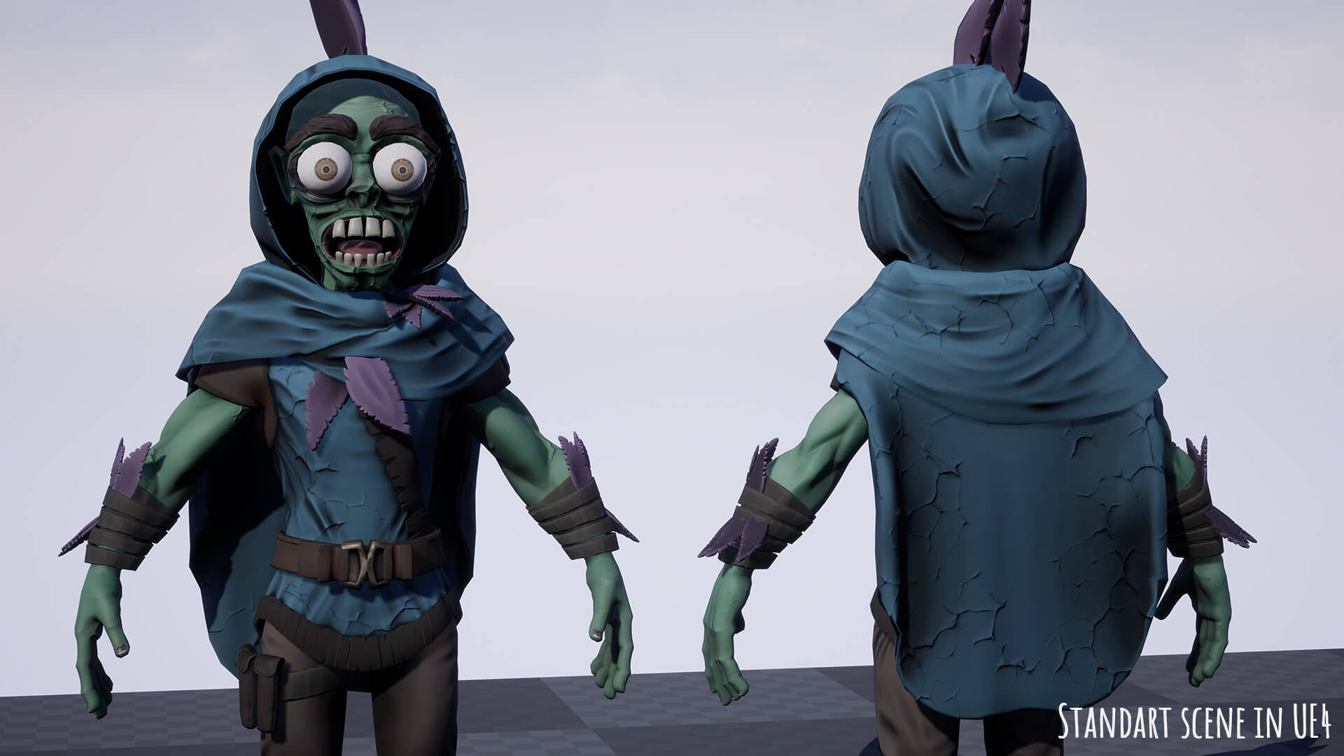 Male Zombie 1 Character UE4 - 3D Model by ppplux8