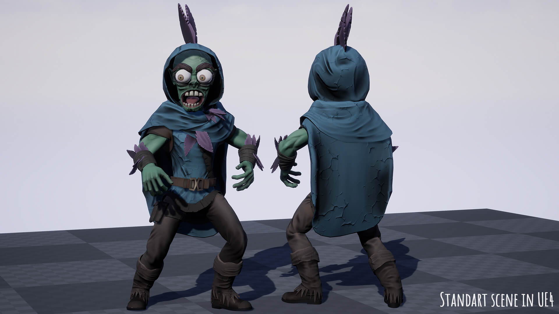 Male Zombie 1 Character UE4 - 3D Model by ppplux8