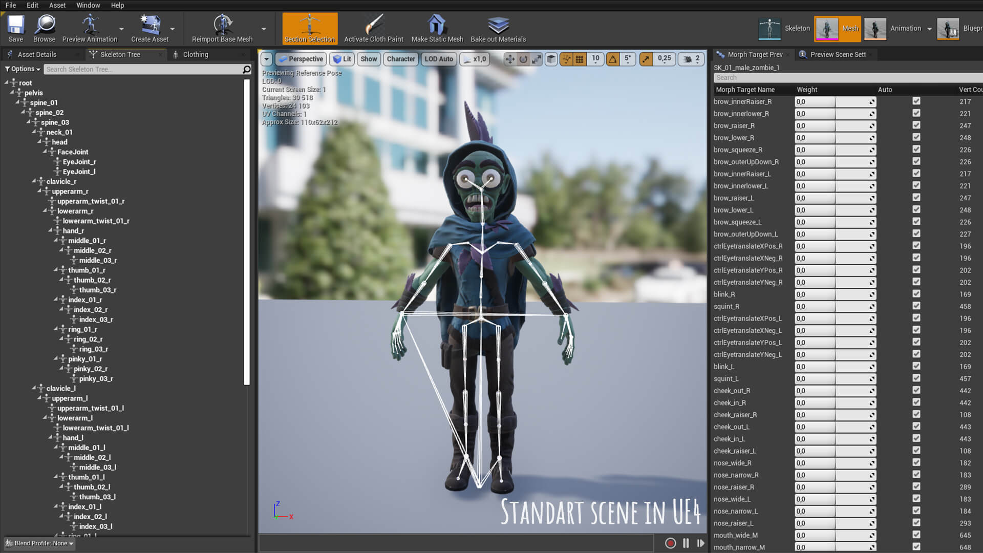 Male Zombie 1 Character UE4 - 3D Model by ppplux8