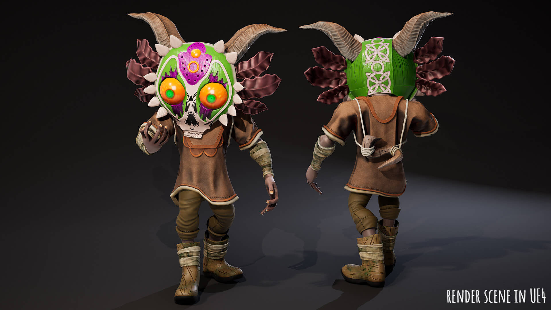 Stylized Character Druid 1 - 3D Model by ppplux8