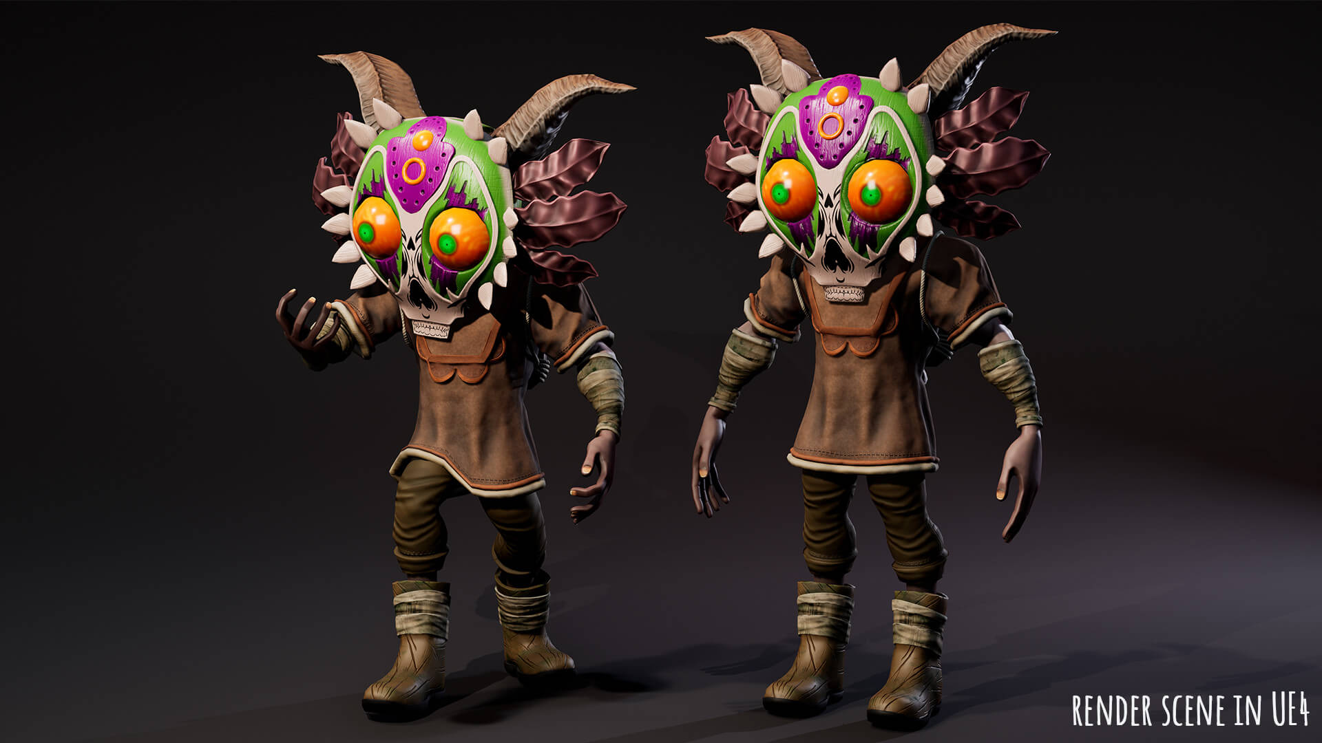 Stylized Character Druid 1 - 3D Model by ppplux8