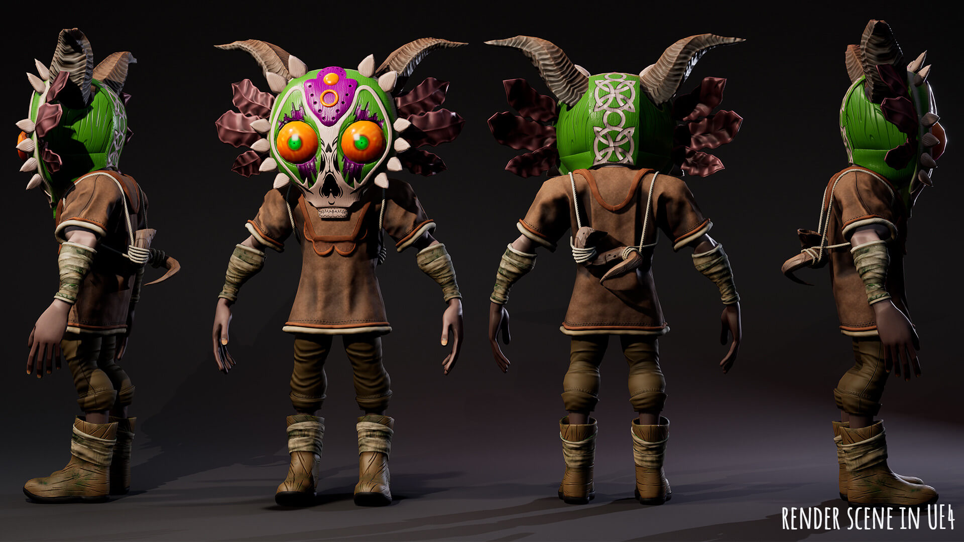 Stylized Character Druid 1 - 3D Model by ppplux8