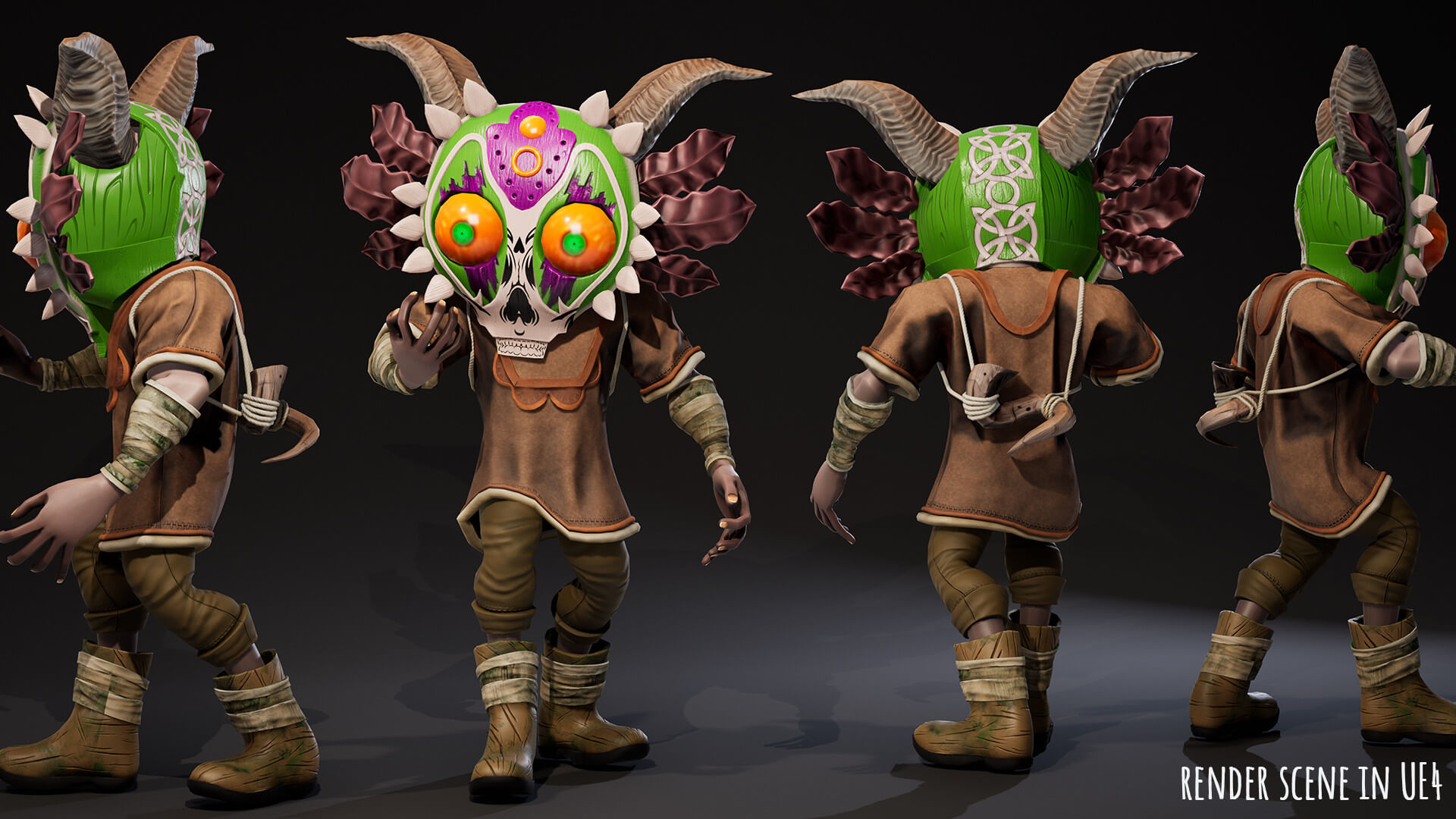 Stylized Character Druid 1 - 3D Model by ppplux8