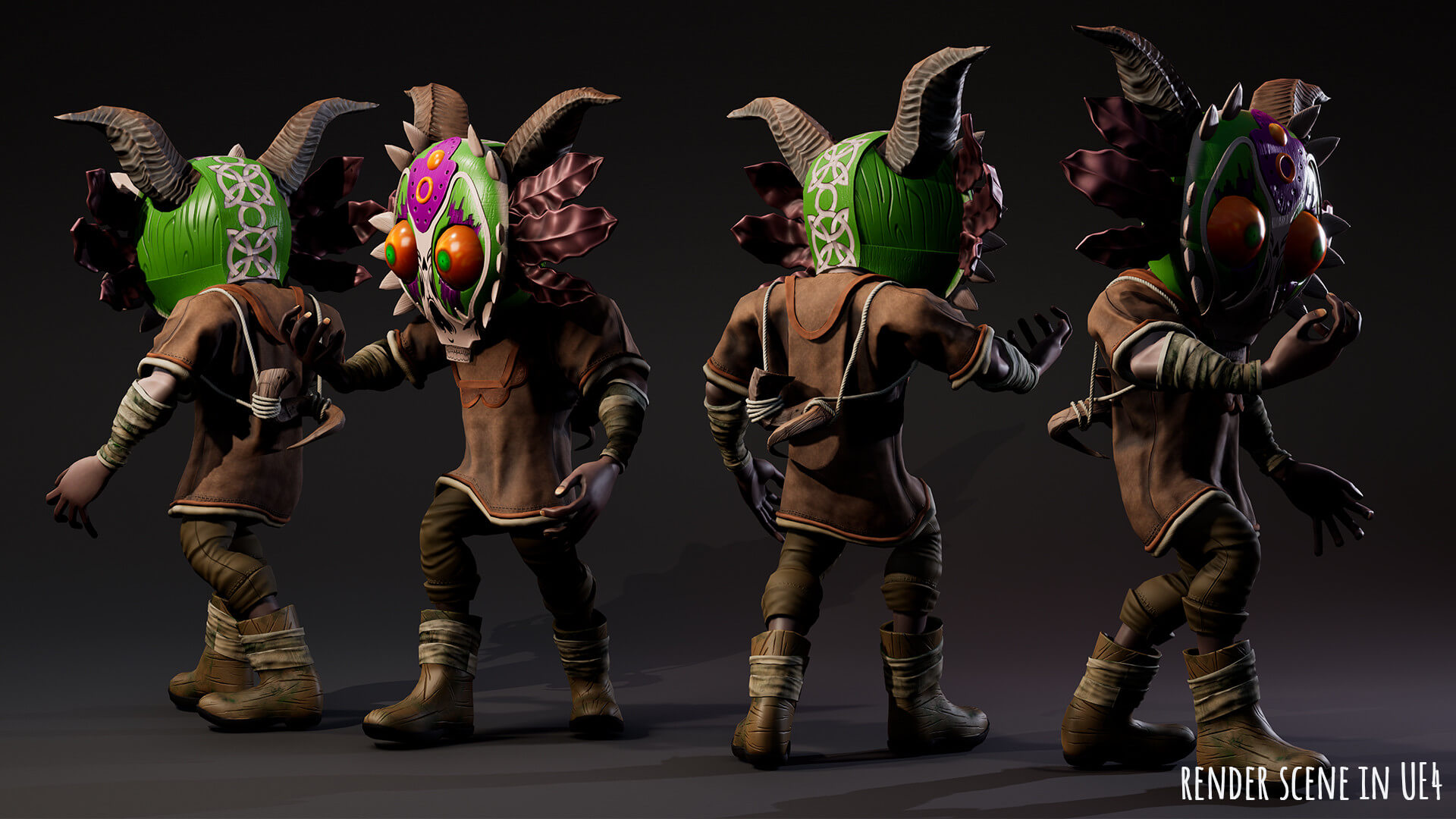 Stylized Character Druid 1 - 3D Model by ppplux8